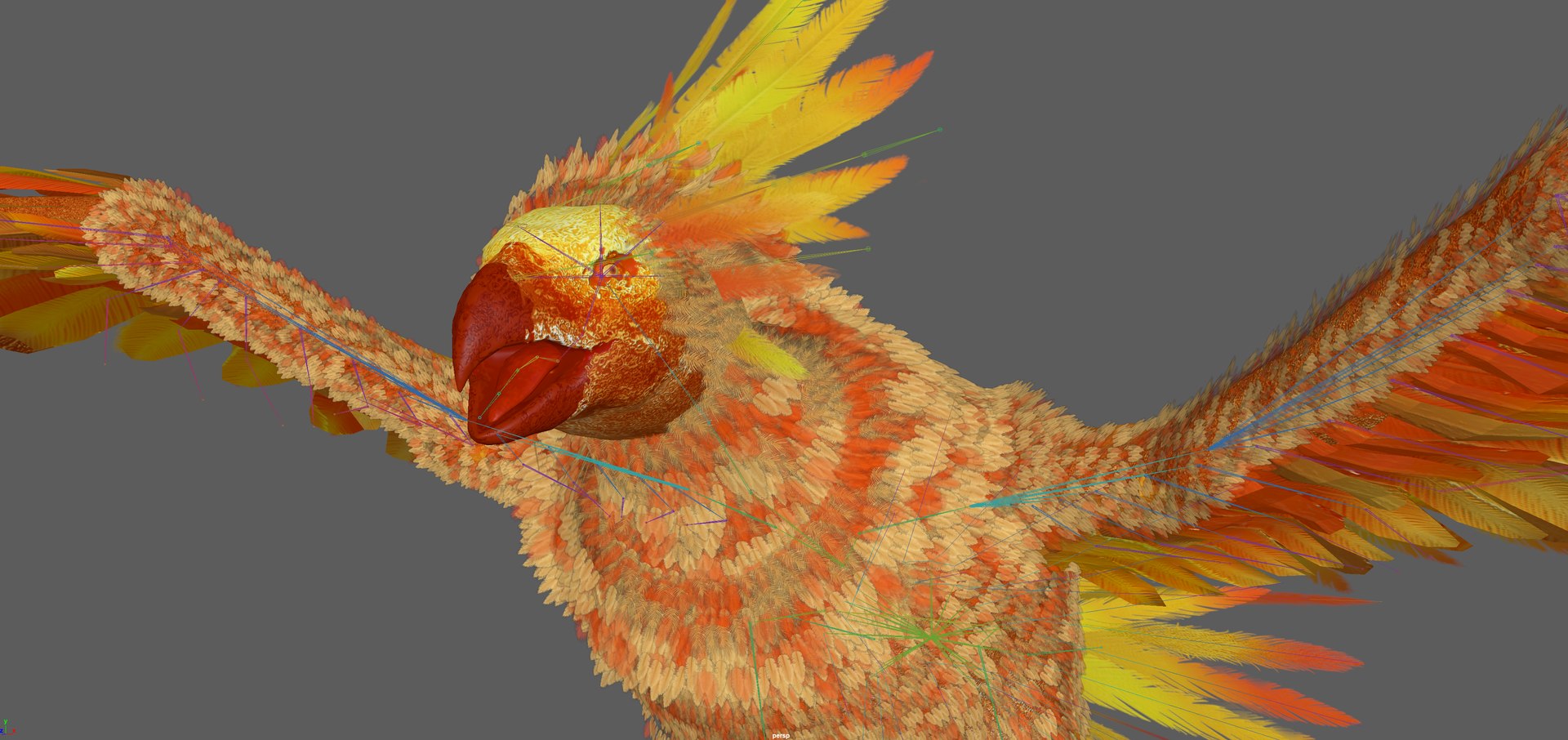 Phoenix Beautiful Bird Rig 3D - TurboSquid 1865178