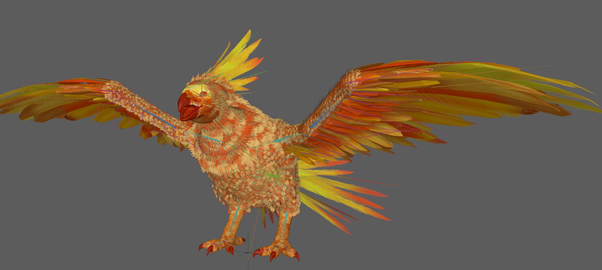 Phoenix Beautiful Bird Rig 3D - TurboSquid 1865178