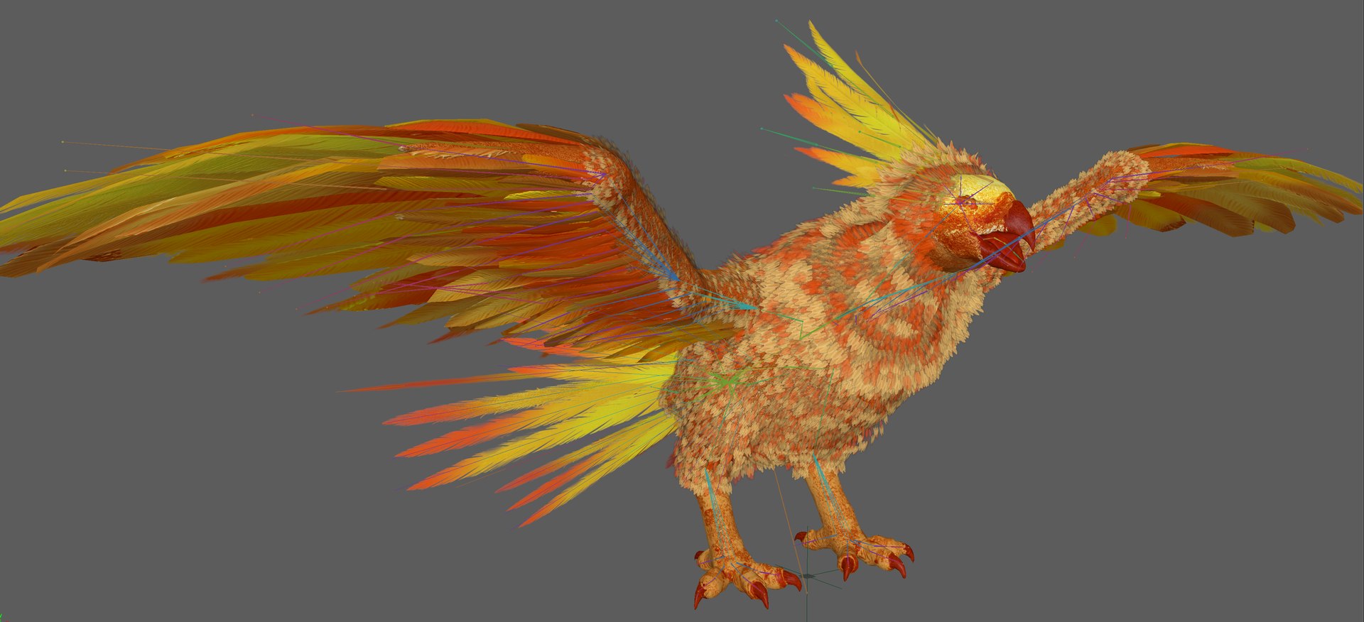 Phoenix Beautiful Bird Rig 3D - TurboSquid 1865178