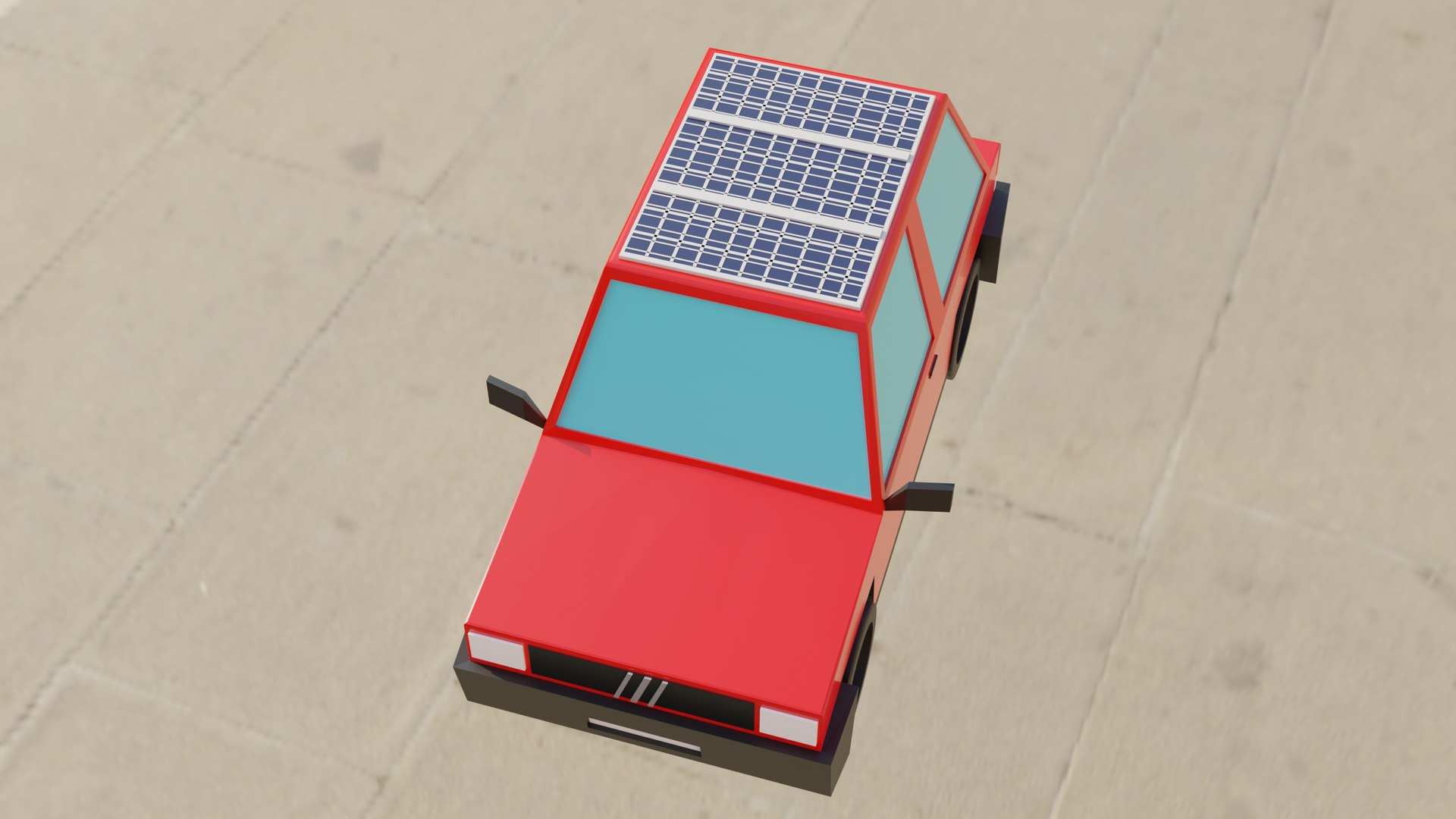 Solar Car 3D Model - TurboSquid 1971945