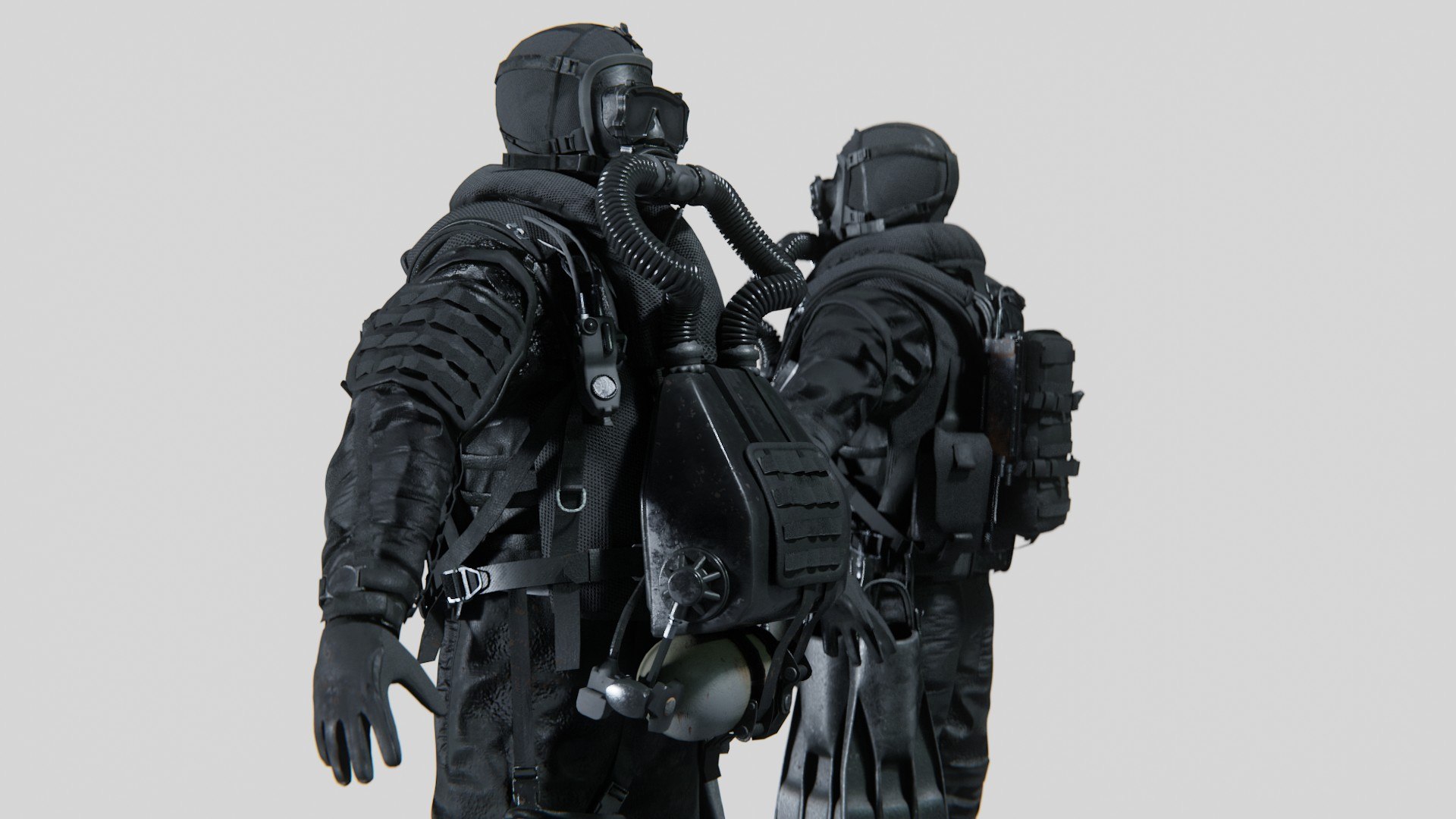 Soldier Diver Drysuit Model - TurboSquid 2075092