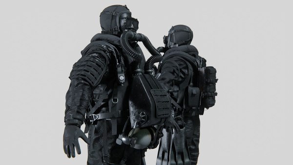 modelo 3d Traje seco para buzo soldado - TurboSquid 2075092