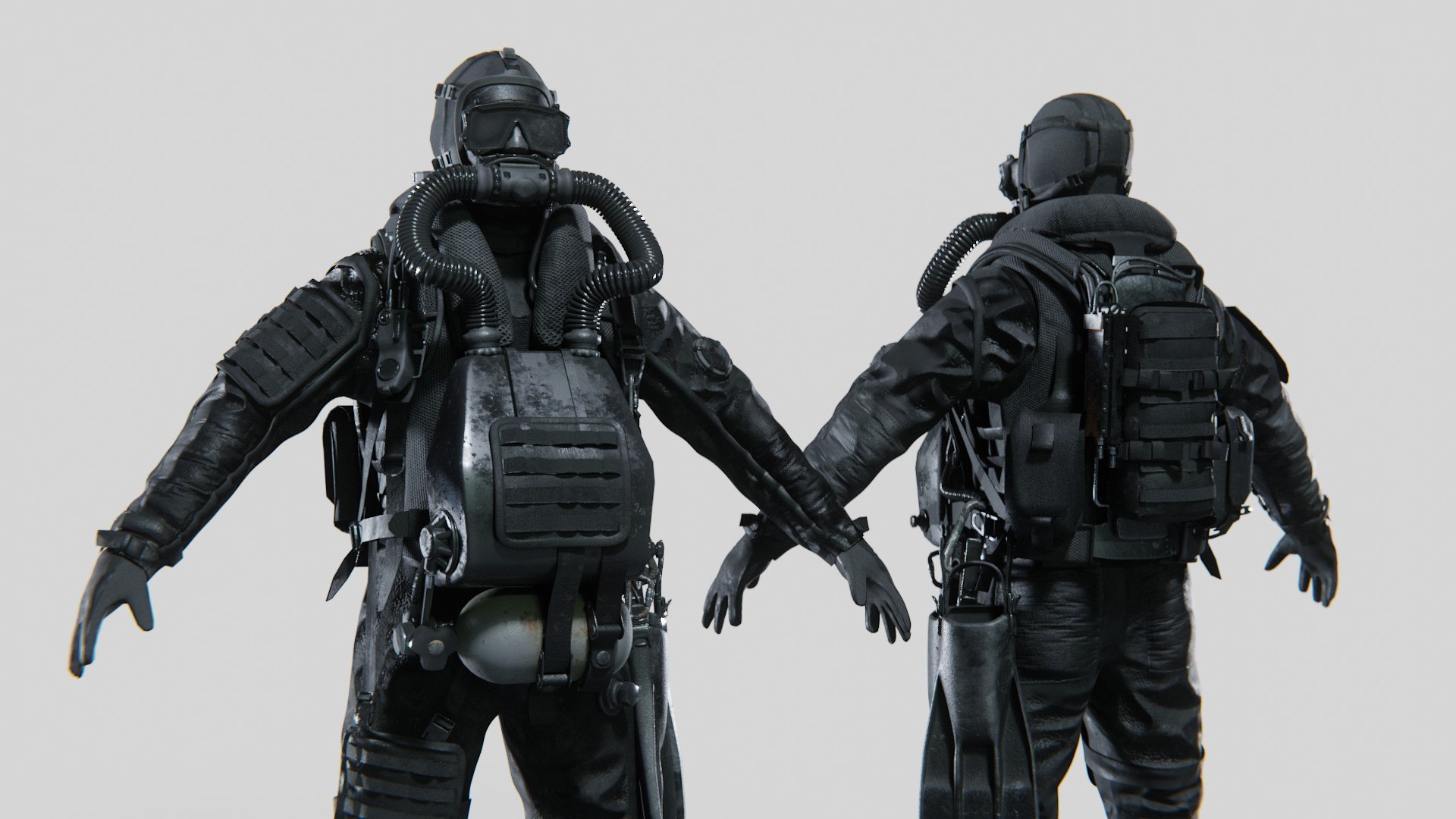 Soldier Diver Drysuit Model - TurboSquid 2075092