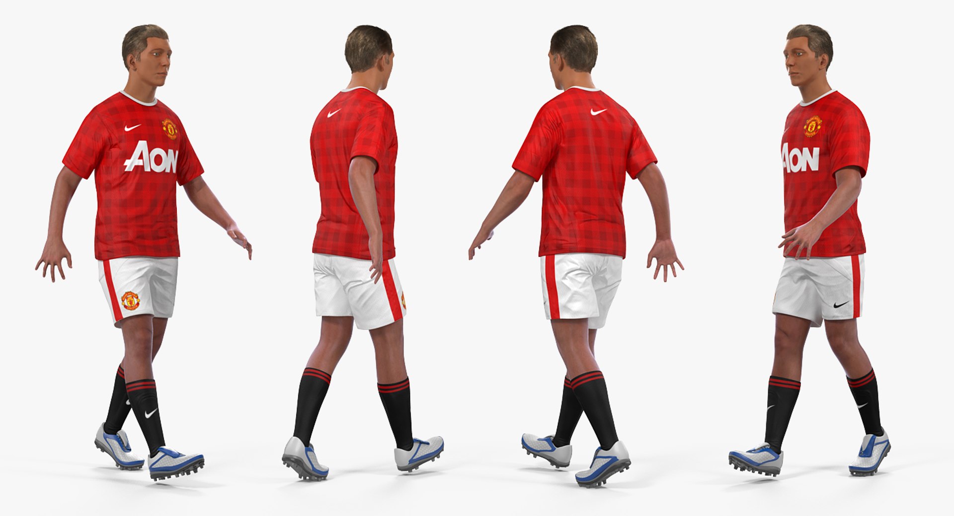 3D soccer football player united model - TurboSquid 1315493