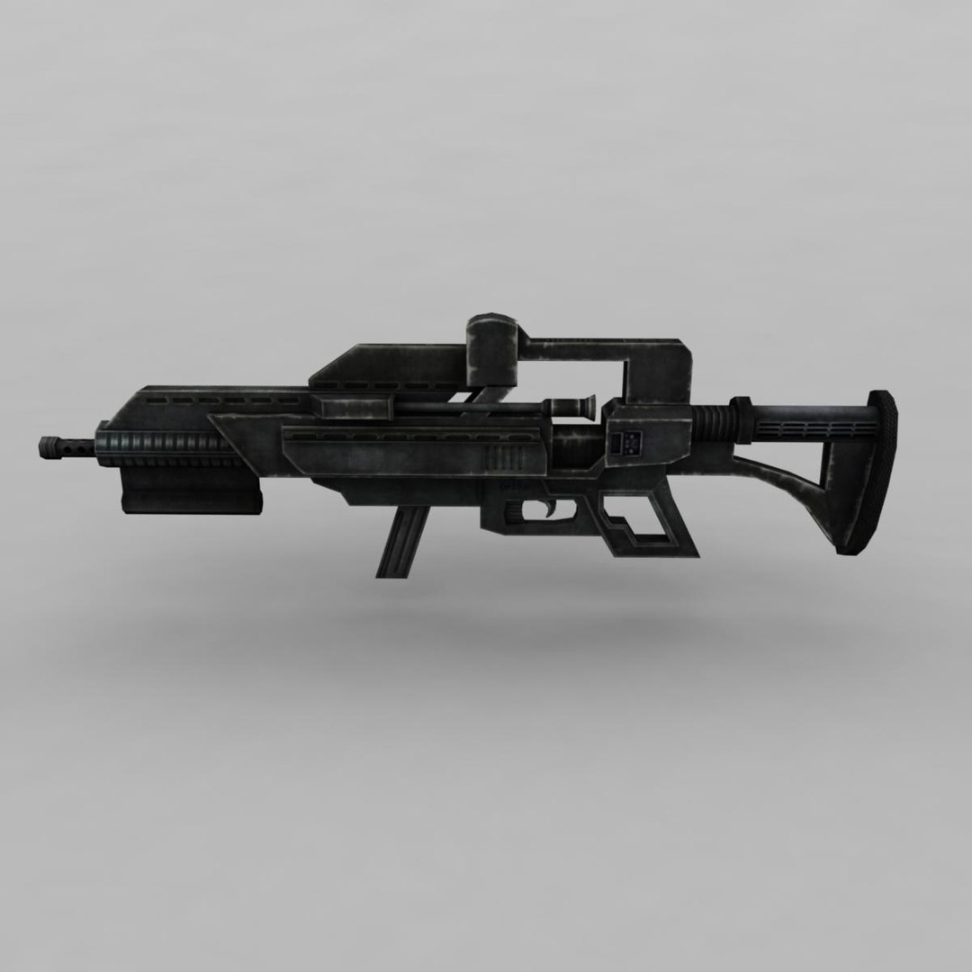 3d Gun Modelled Model