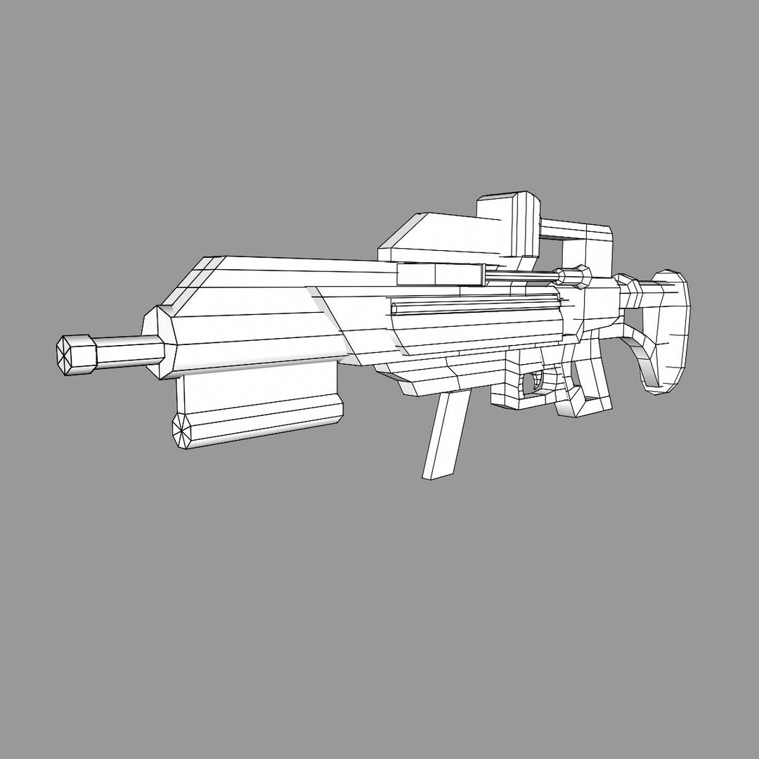 3d Gun Modelled Model
