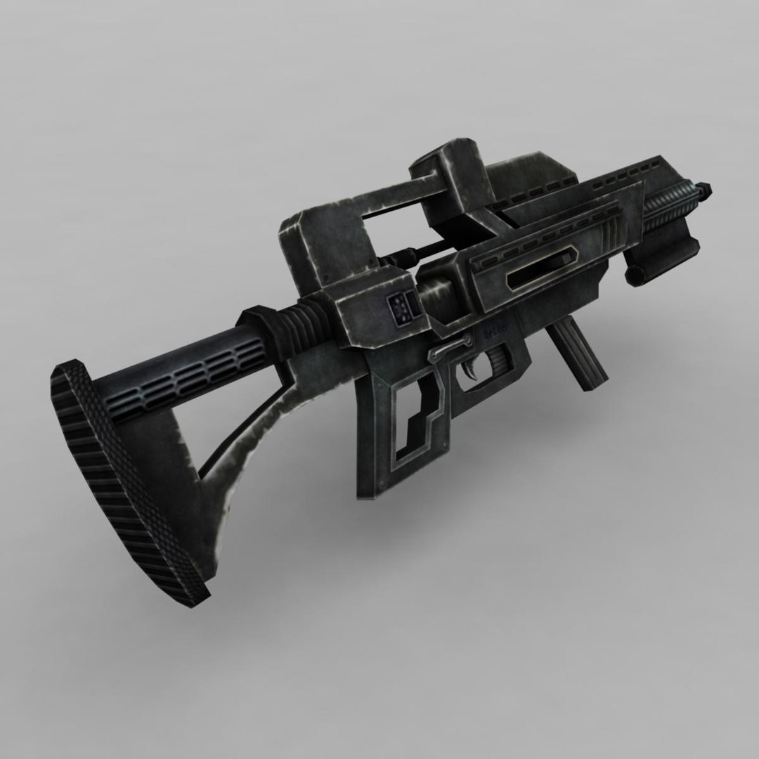 3d Gun Modelled Model