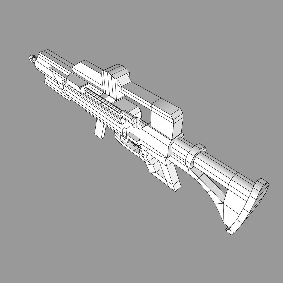 3d Gun Modelled Model
