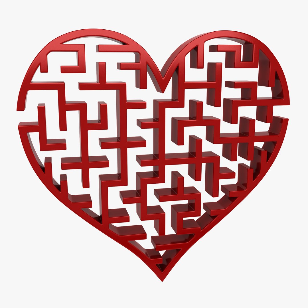 3d Model Maze Heart