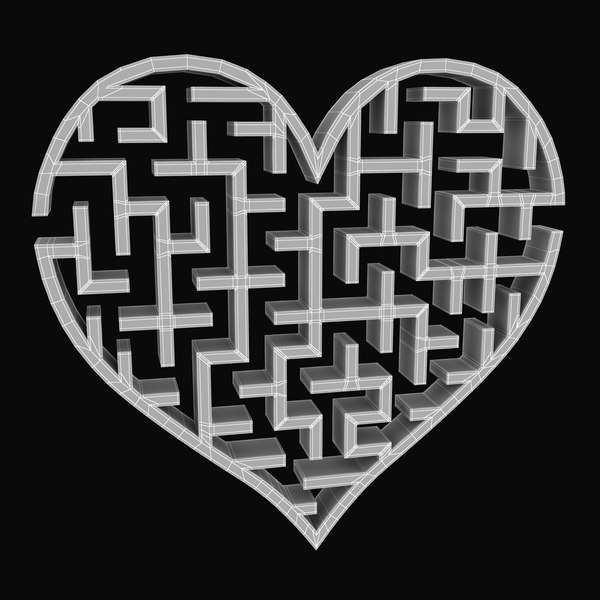 3d model maze heart