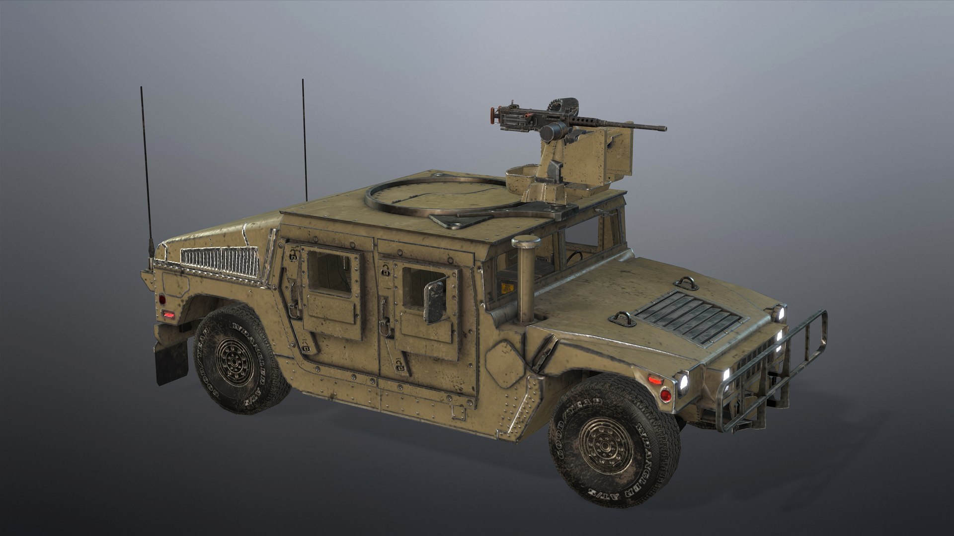 3D Military Humvee Sand Tank Model - TurboSquid 1717394