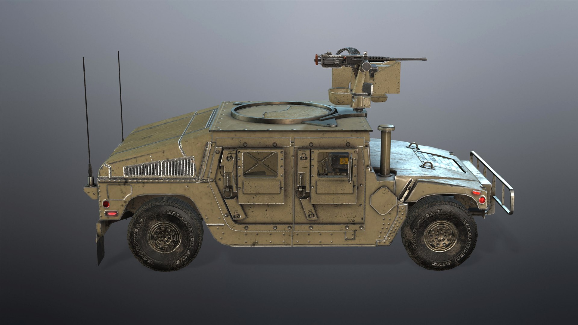 3D Military Humvee Sand Tank Model - TurboSquid 1717394