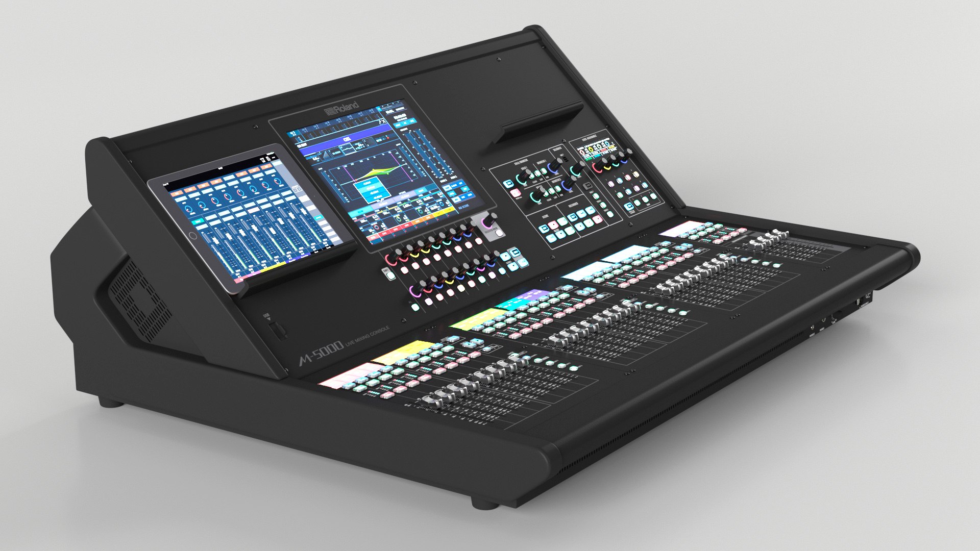 Live Mixing Console Roland M-5000 Lights On 3D Model - TurboSquid 2260910