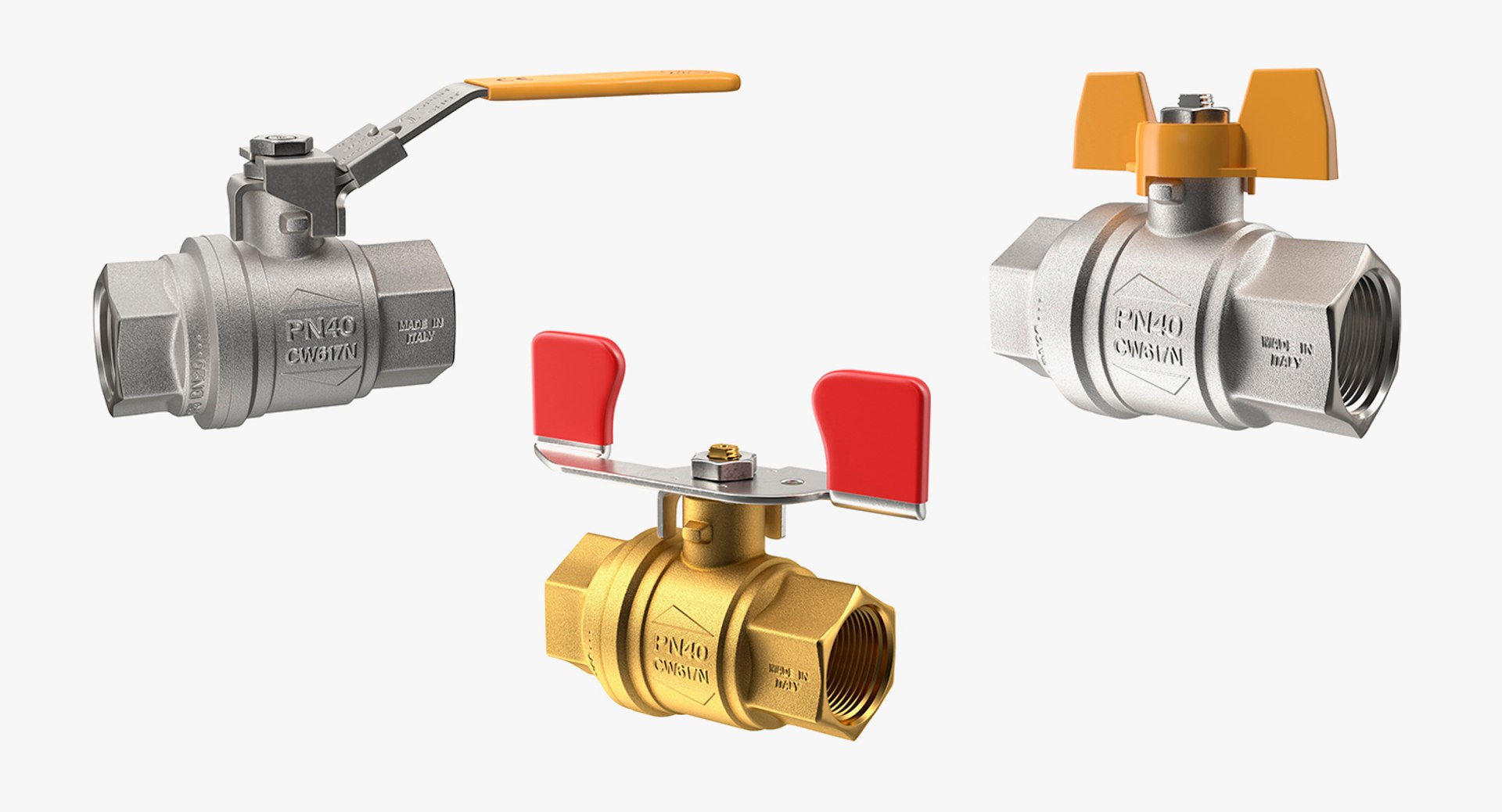 Flanged Ball Valves Collection 3D Model - TurboSquid 1985886