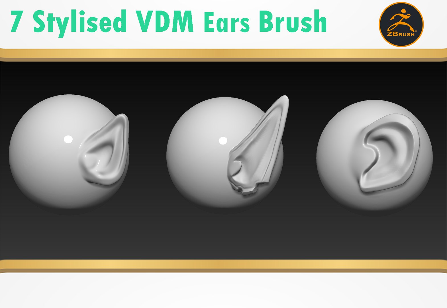 Stylized Ears Brushes 3D Model - TurboSquid 2379626