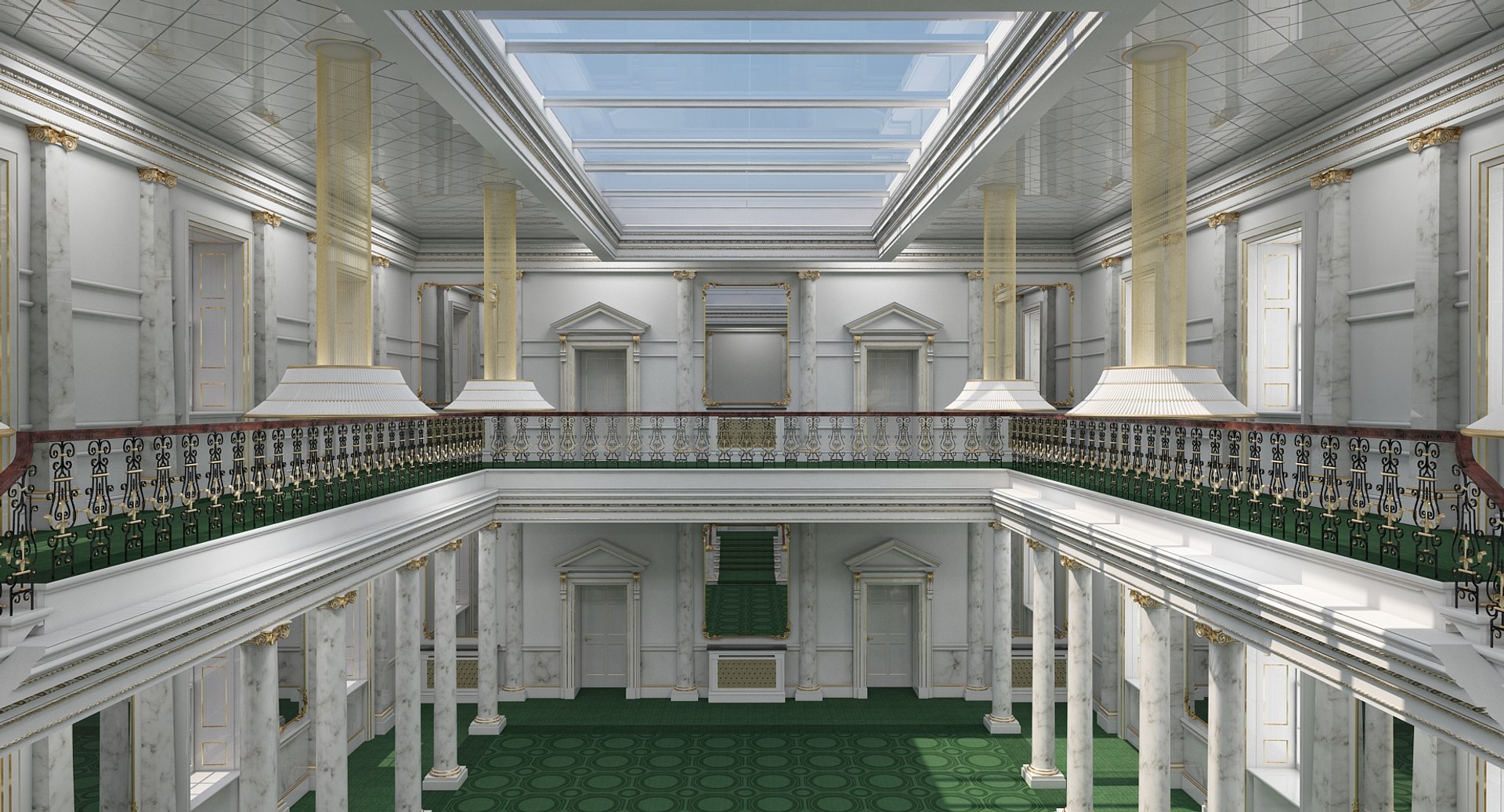 3D Model Classical Grand Staircase - TurboSquid 1205660
