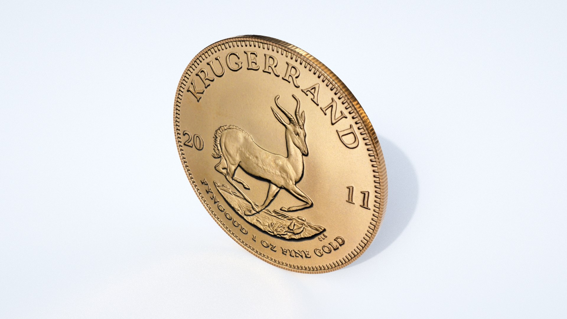 3D Model Krugerrand Gold Coin - TurboSquid 1718919