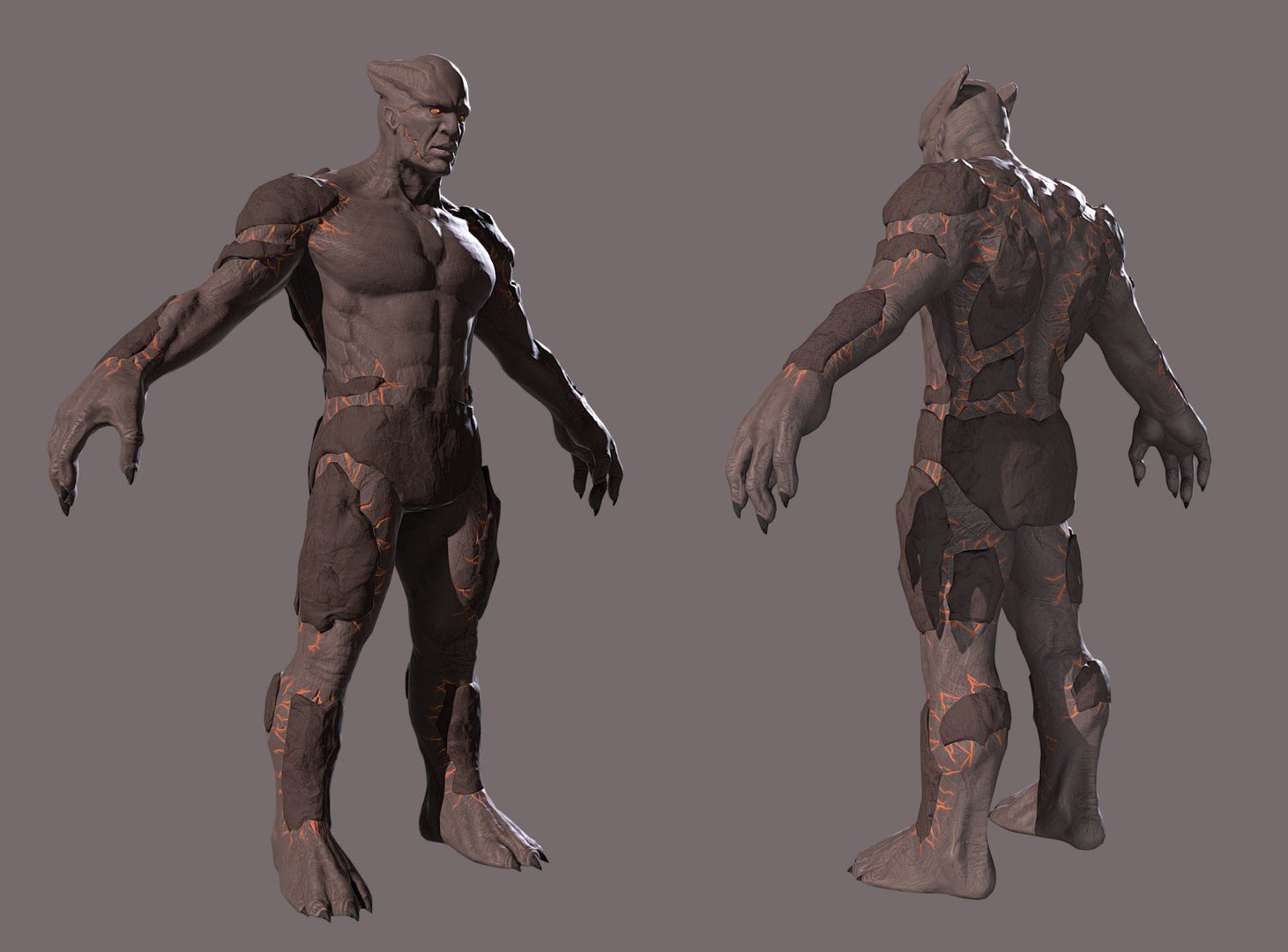 3d Model Golem Character