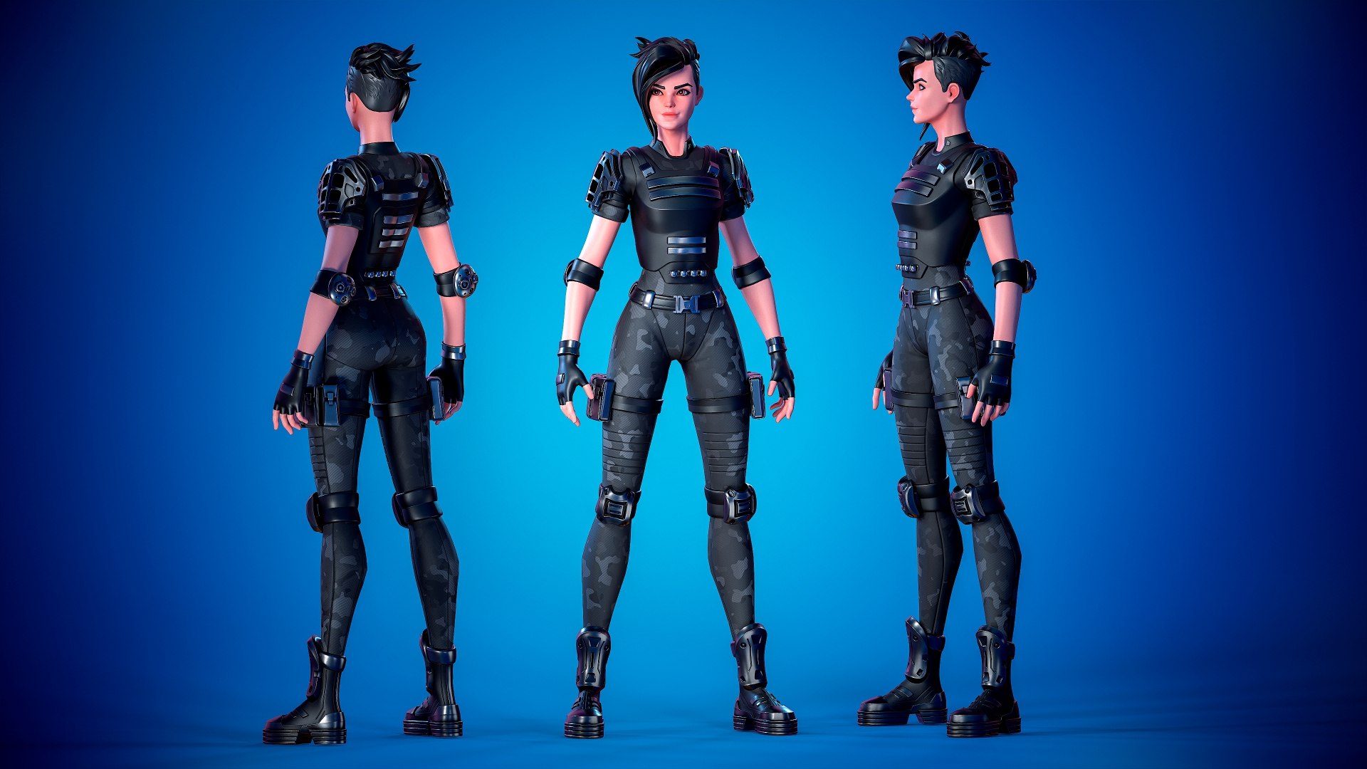 Stylized Female Soldier - Modular Character 3D - TurboSquid 2460031