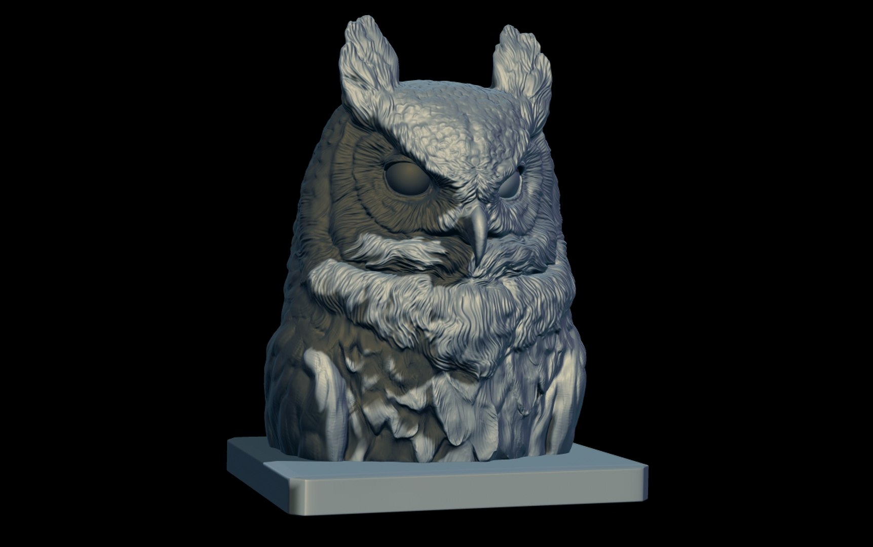 3D Model Owl Head - TurboSquid 1748260