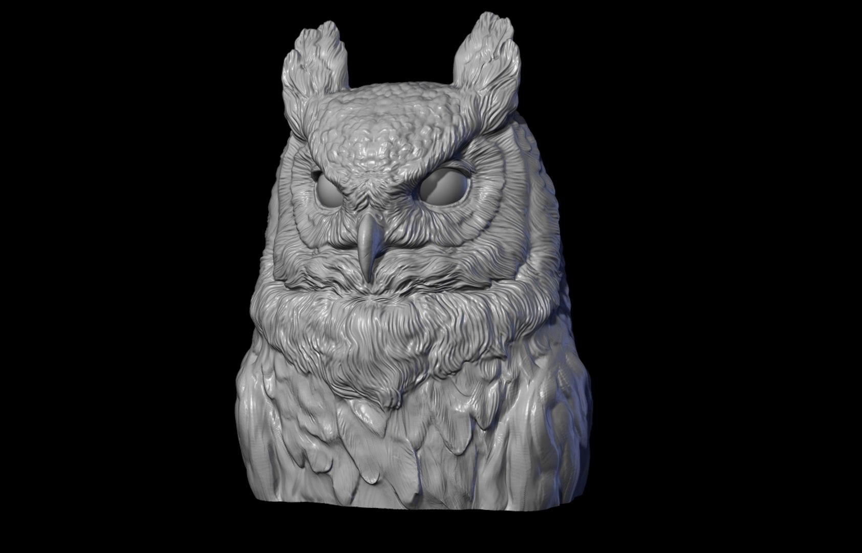 3D Model Owl Head - TurboSquid 1748260