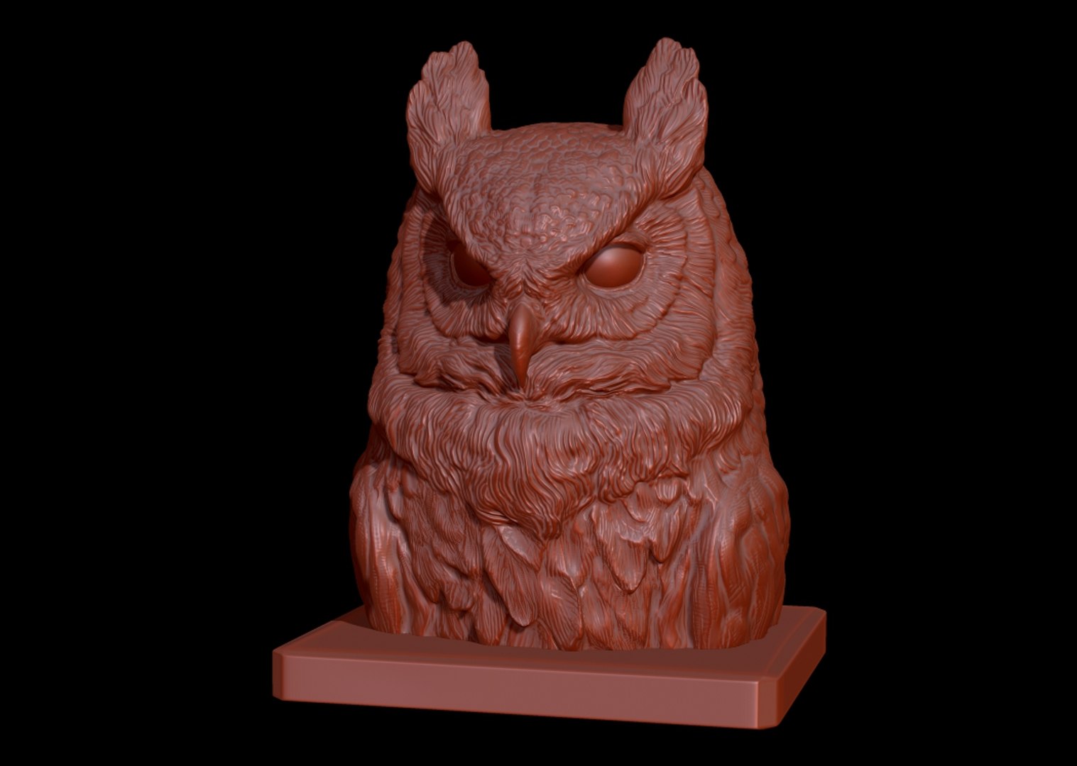 3D Model Owl Head - TurboSquid 1748260