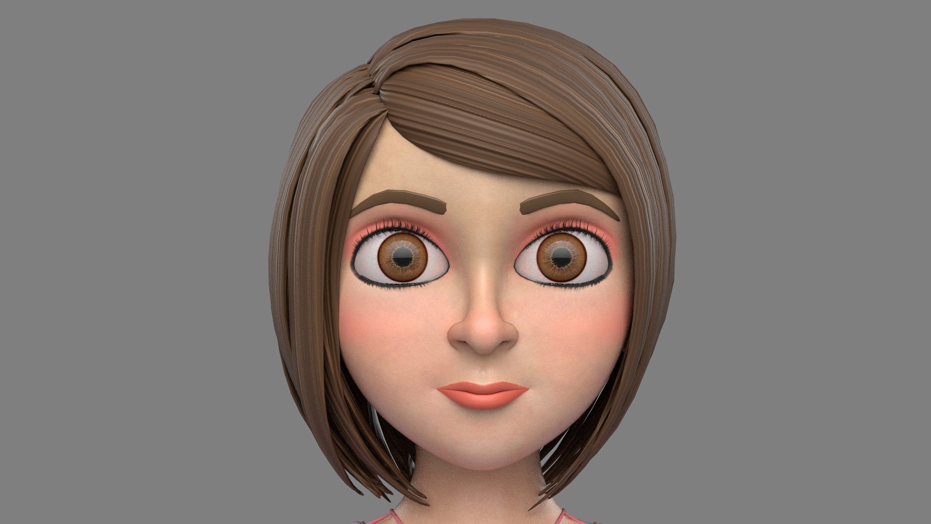 3D Cartoon Woman LORA Model - TurboSquid 2188750
