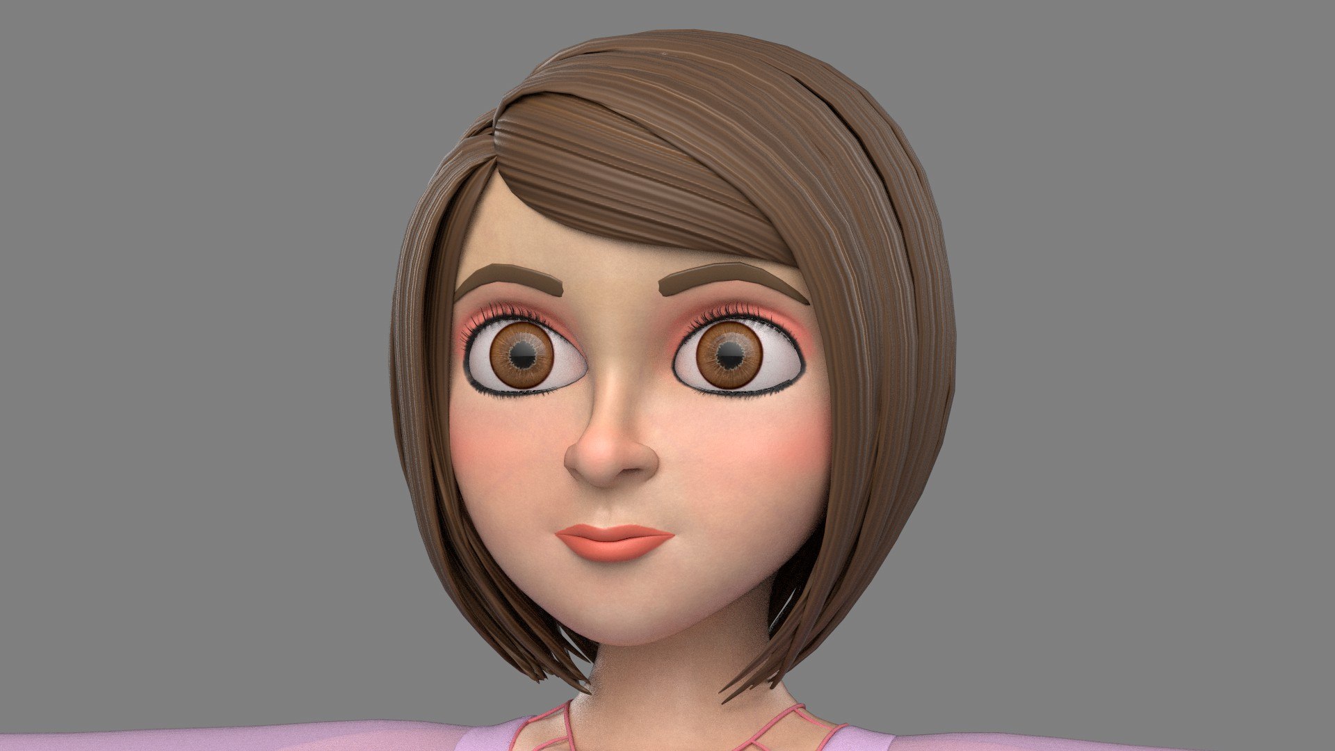 3D Cartoon Woman LORA Model - TurboSquid 2188750