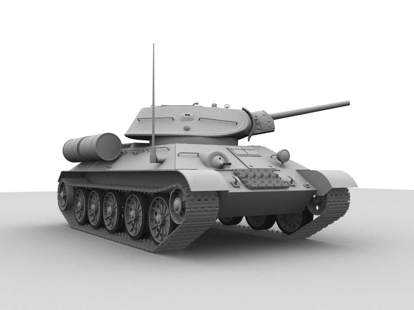 T34 Tank 3d Model