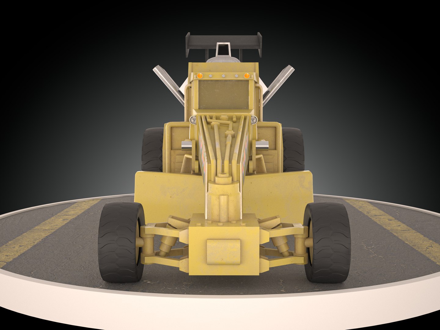 Street Cleaver Grader Low-poly 3D - TurboSquid 2337439