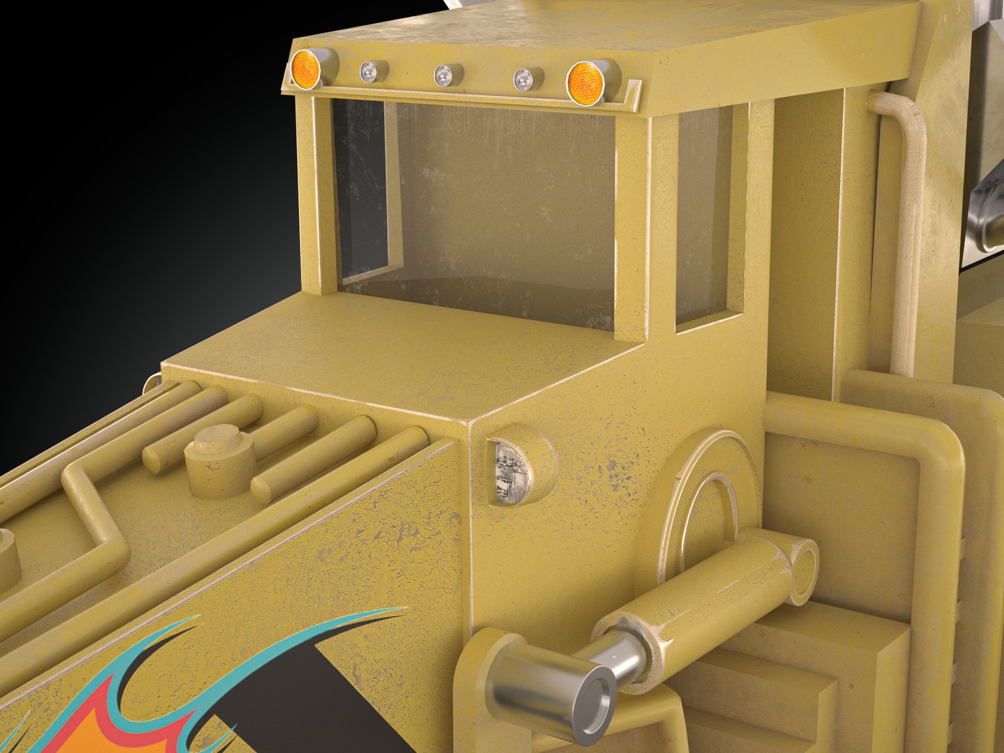Street Cleaver Grader Low-poly 3D - TurboSquid 2337439
