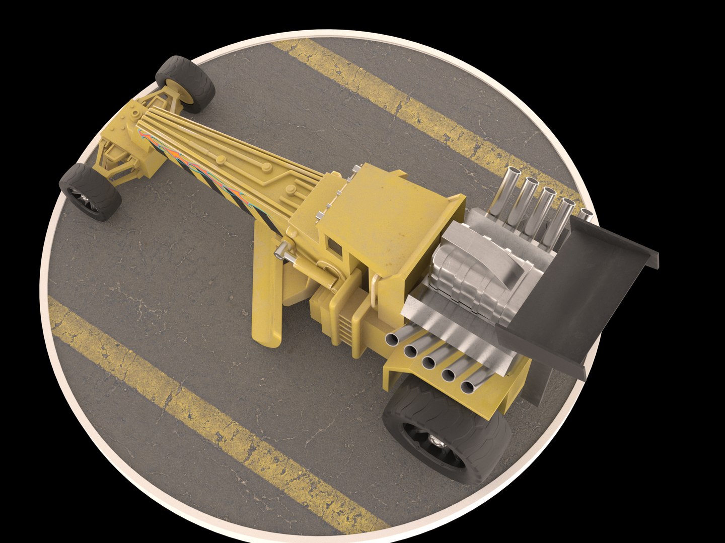 Street Cleaver Grader Low-poly 3D - TurboSquid 2337439