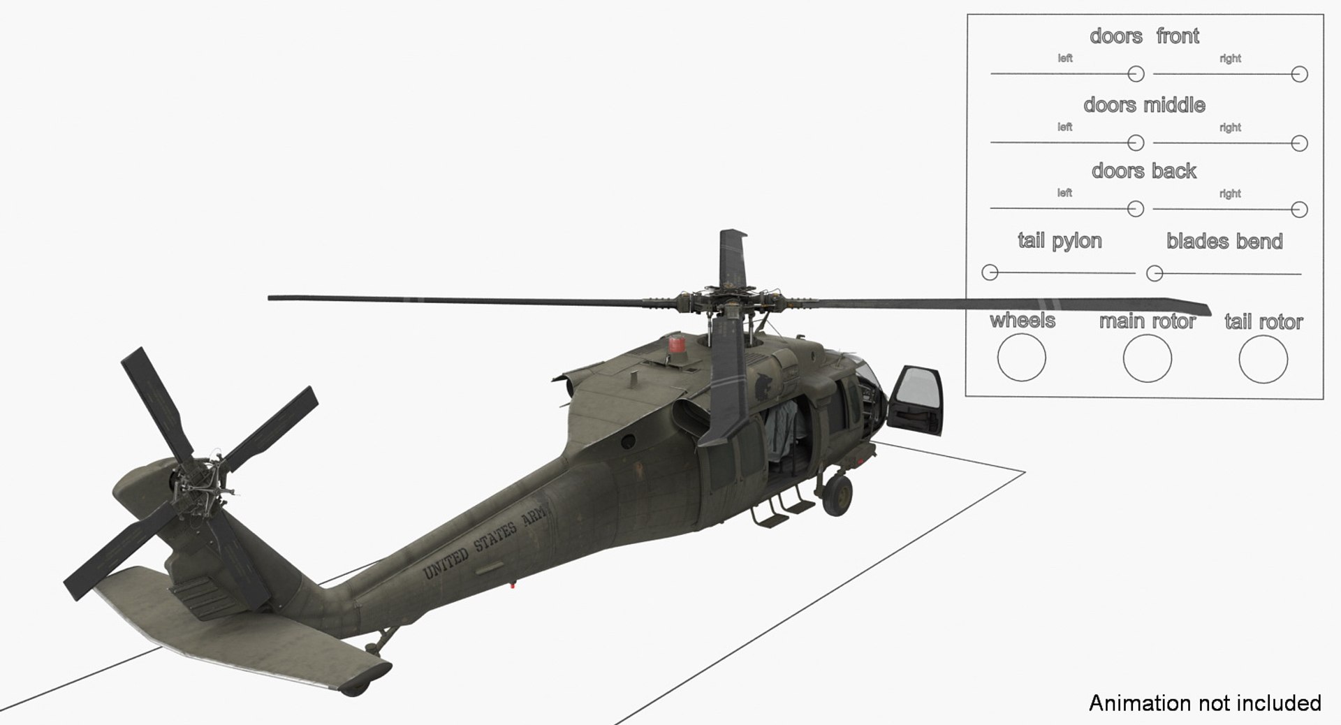 sikorsky uh-60 black hawk 3d model