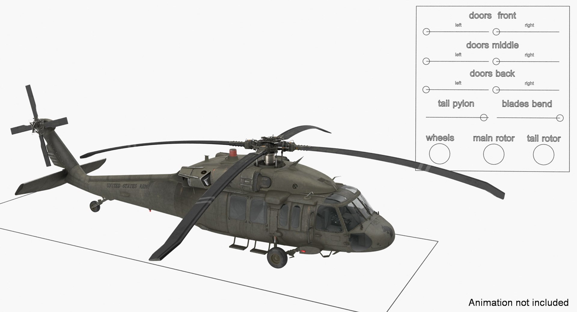 sikorsky uh-60 black hawk 3d model
