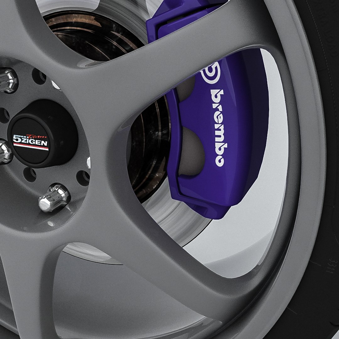 3d Model 5zigen Proracer Gn Rim Wheel