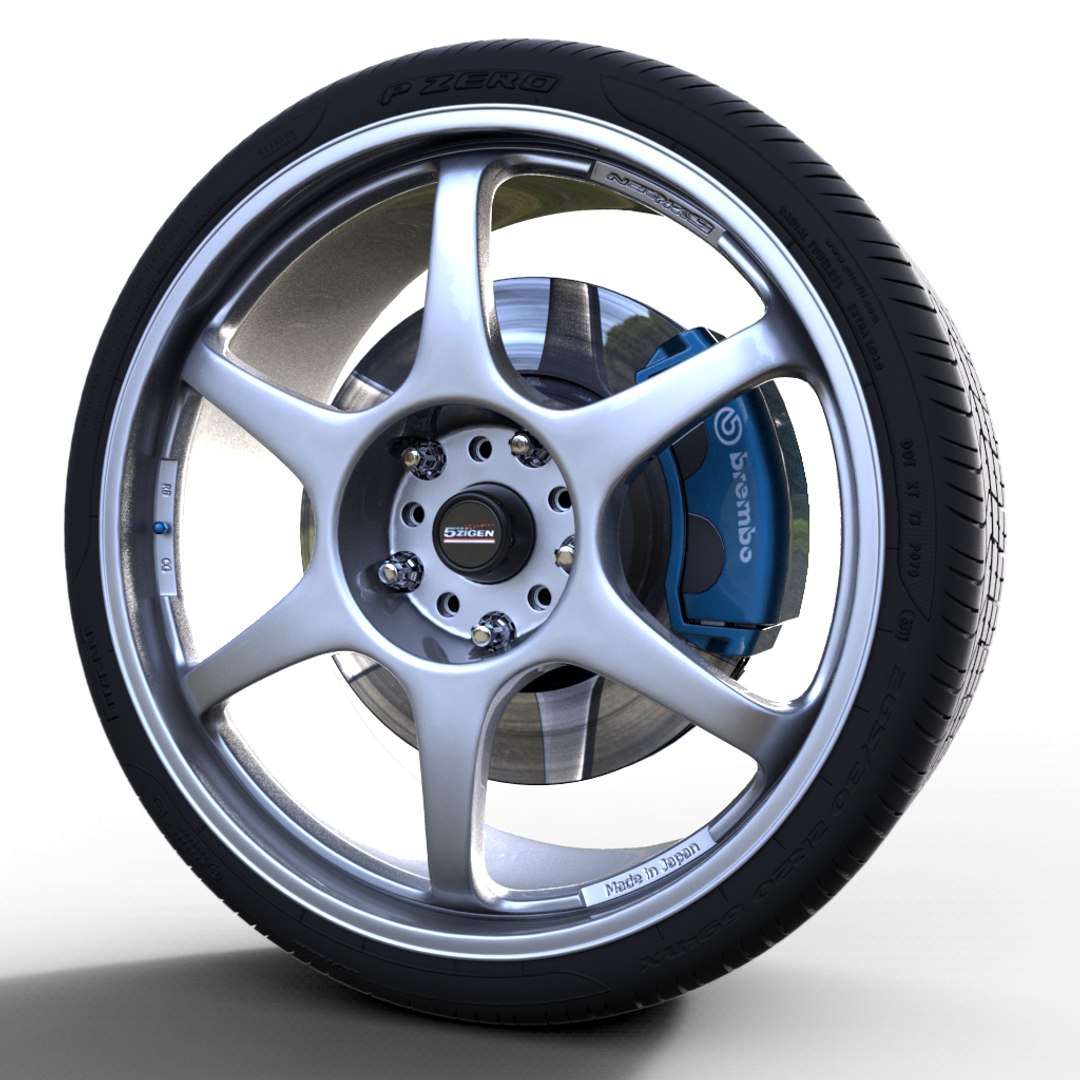3d Model 5zigen Proracer Gn Rim Wheel