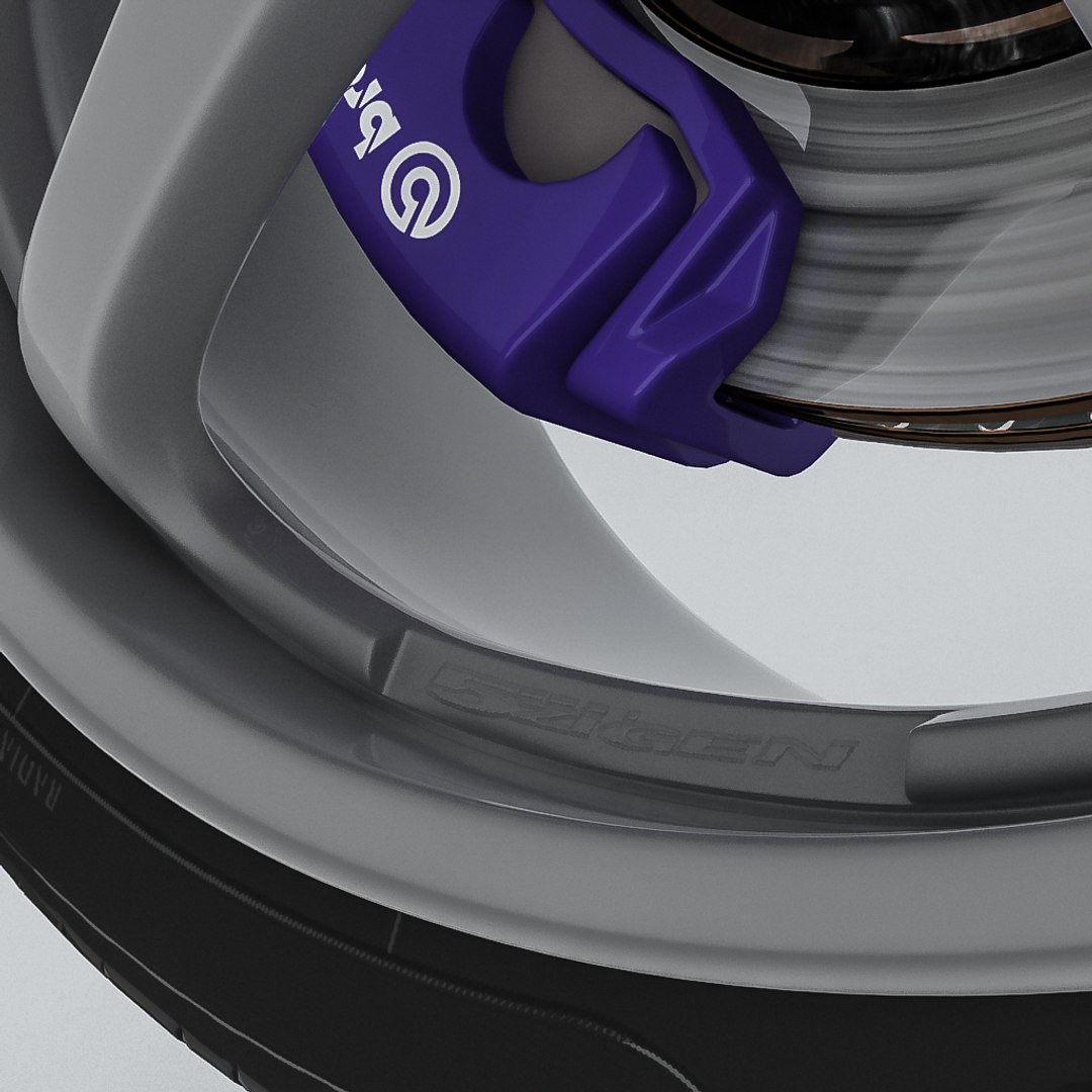 3d Model 5zigen Proracer Gn Rim Wheel