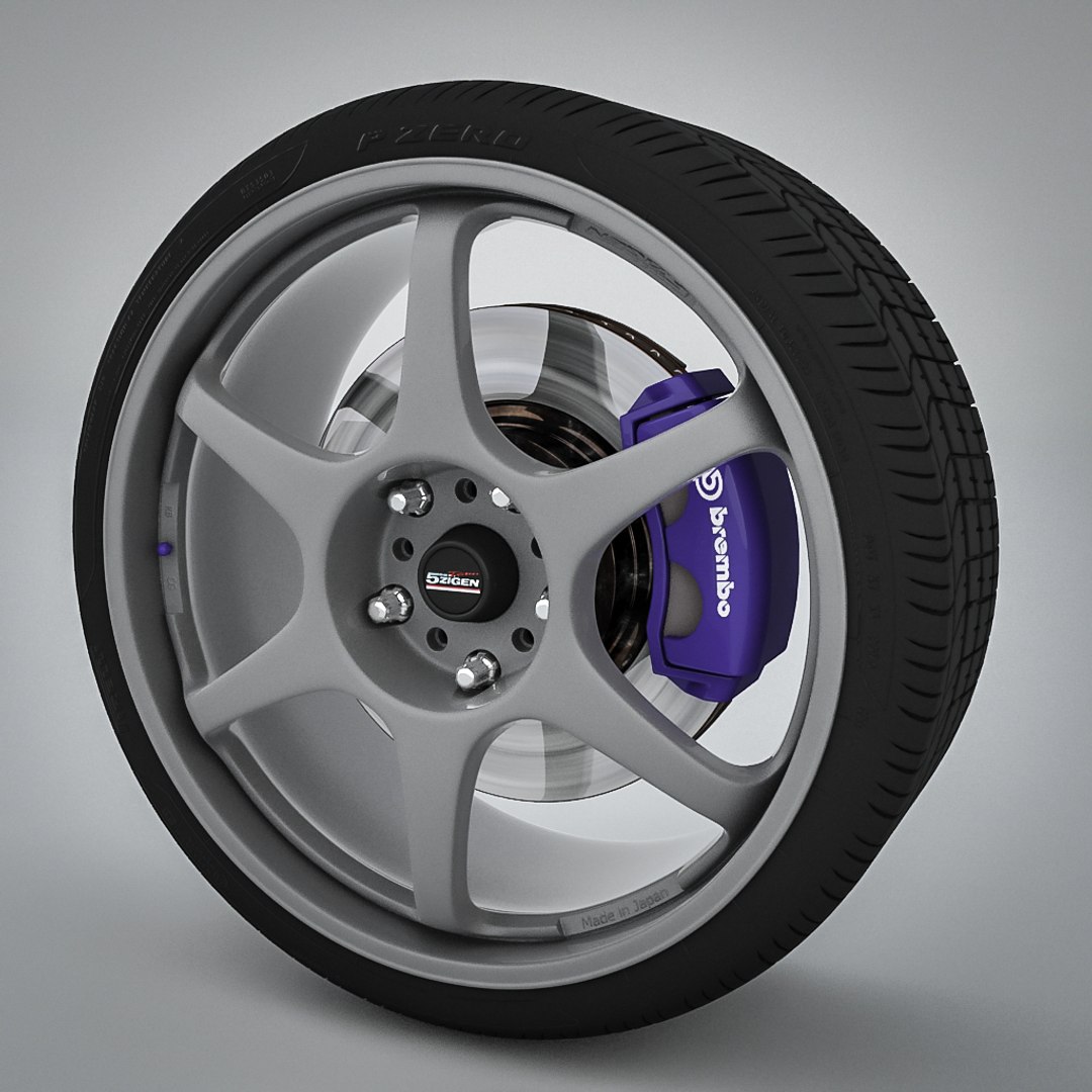 3d Model 5zigen Proracer Gn Rim Wheel