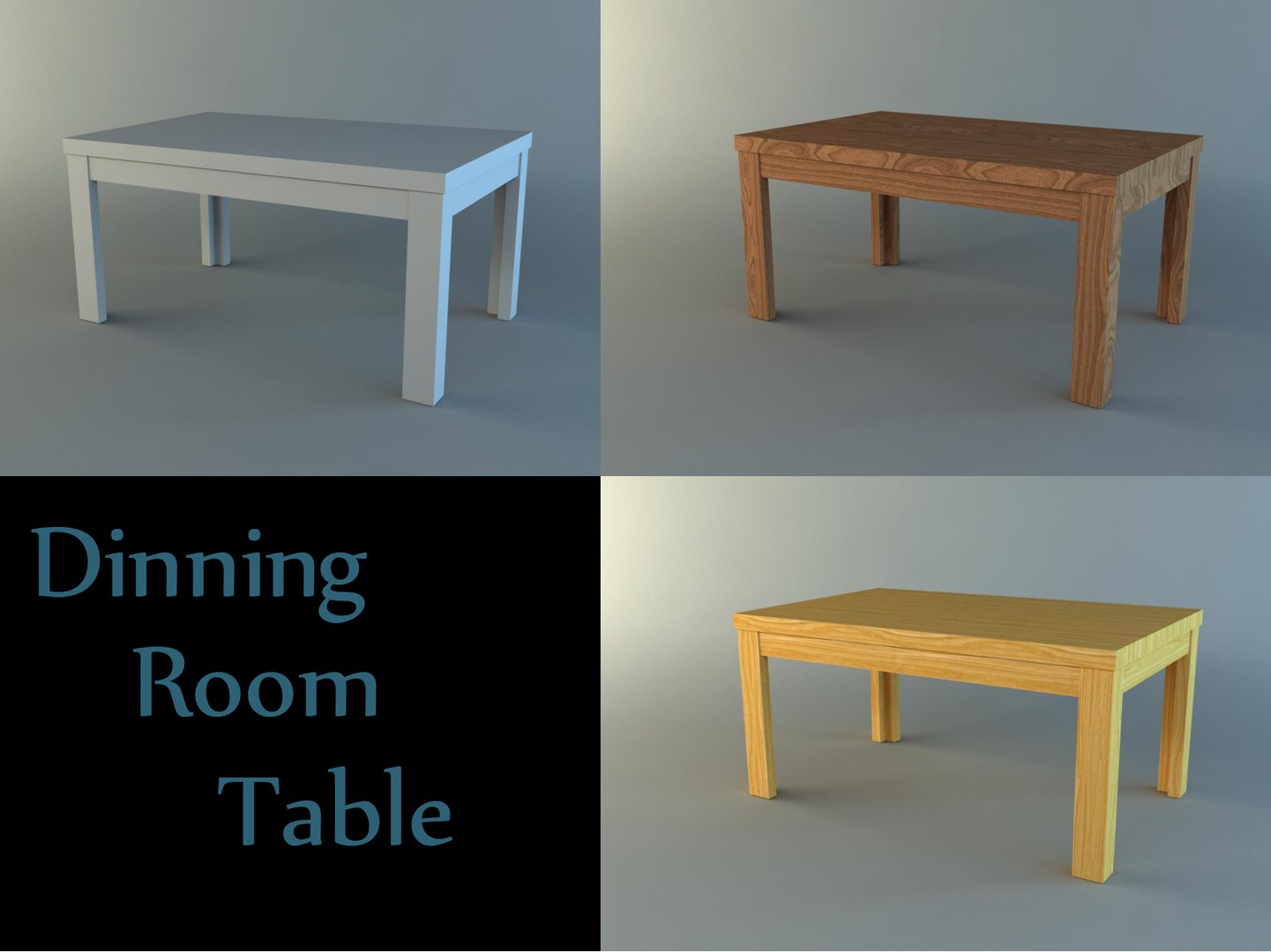 dinning room table 3d model