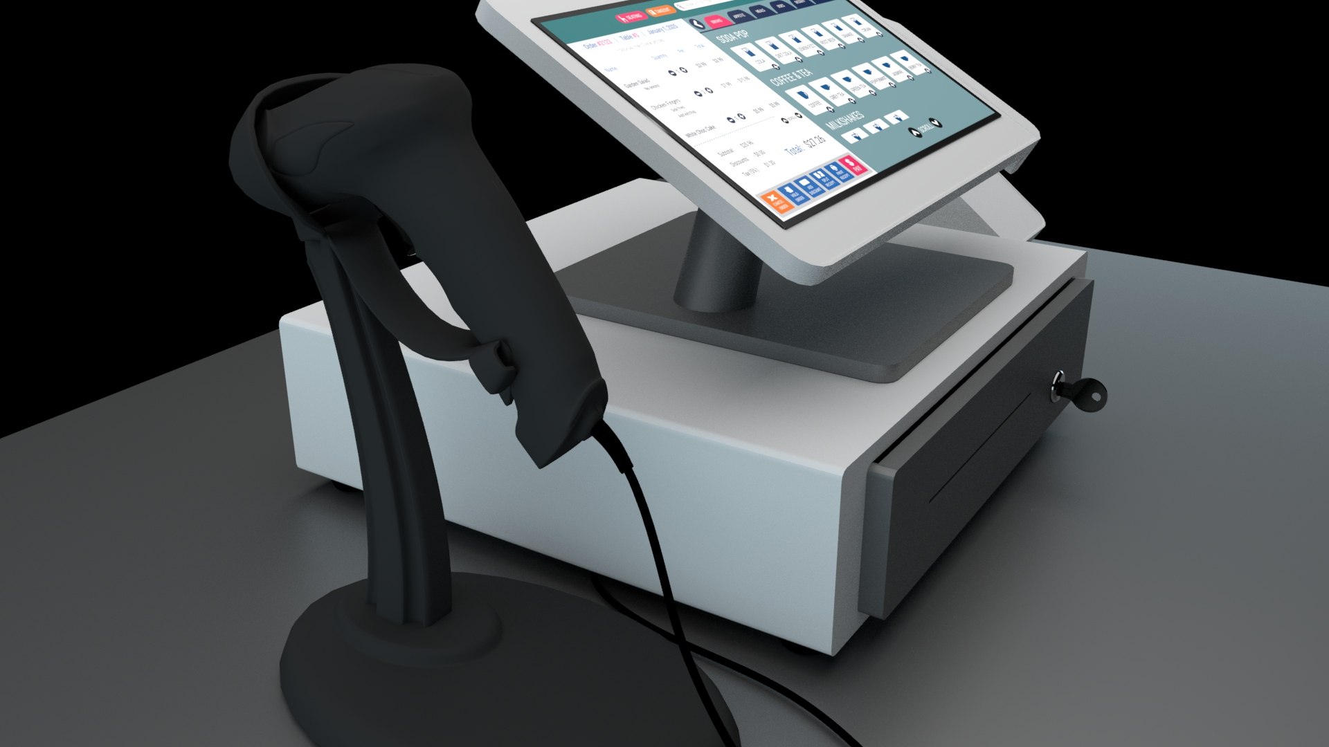 3D Point Of Sales Cashier - TurboSquid 1764435