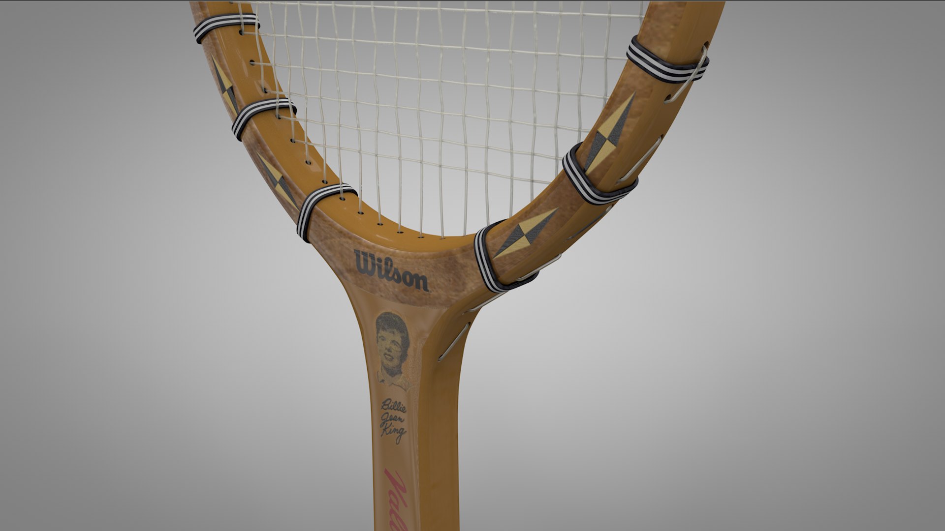 Tennis Racquet Wilson Billie 3D Model - TurboSquid 1623831