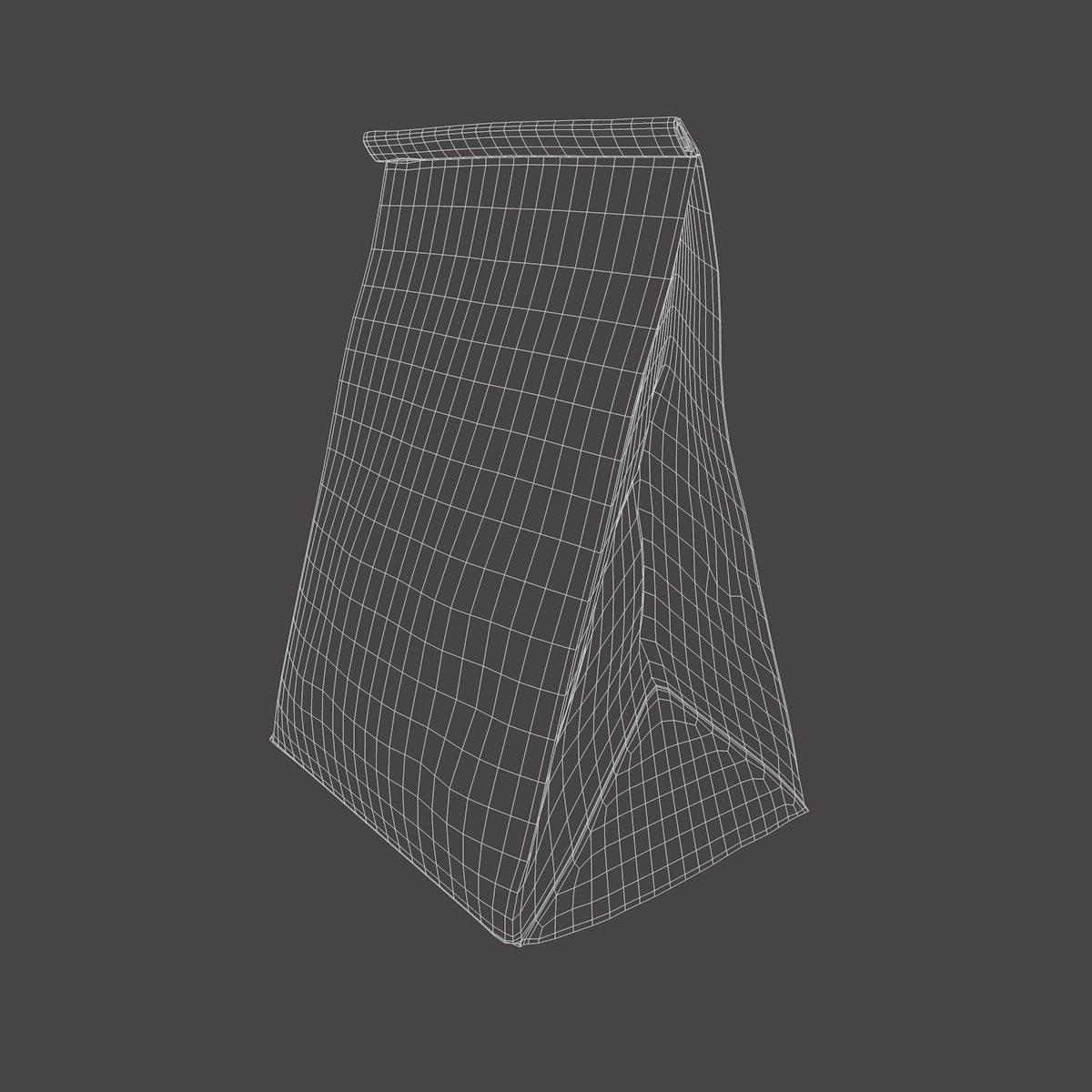 3d paper bag meal model