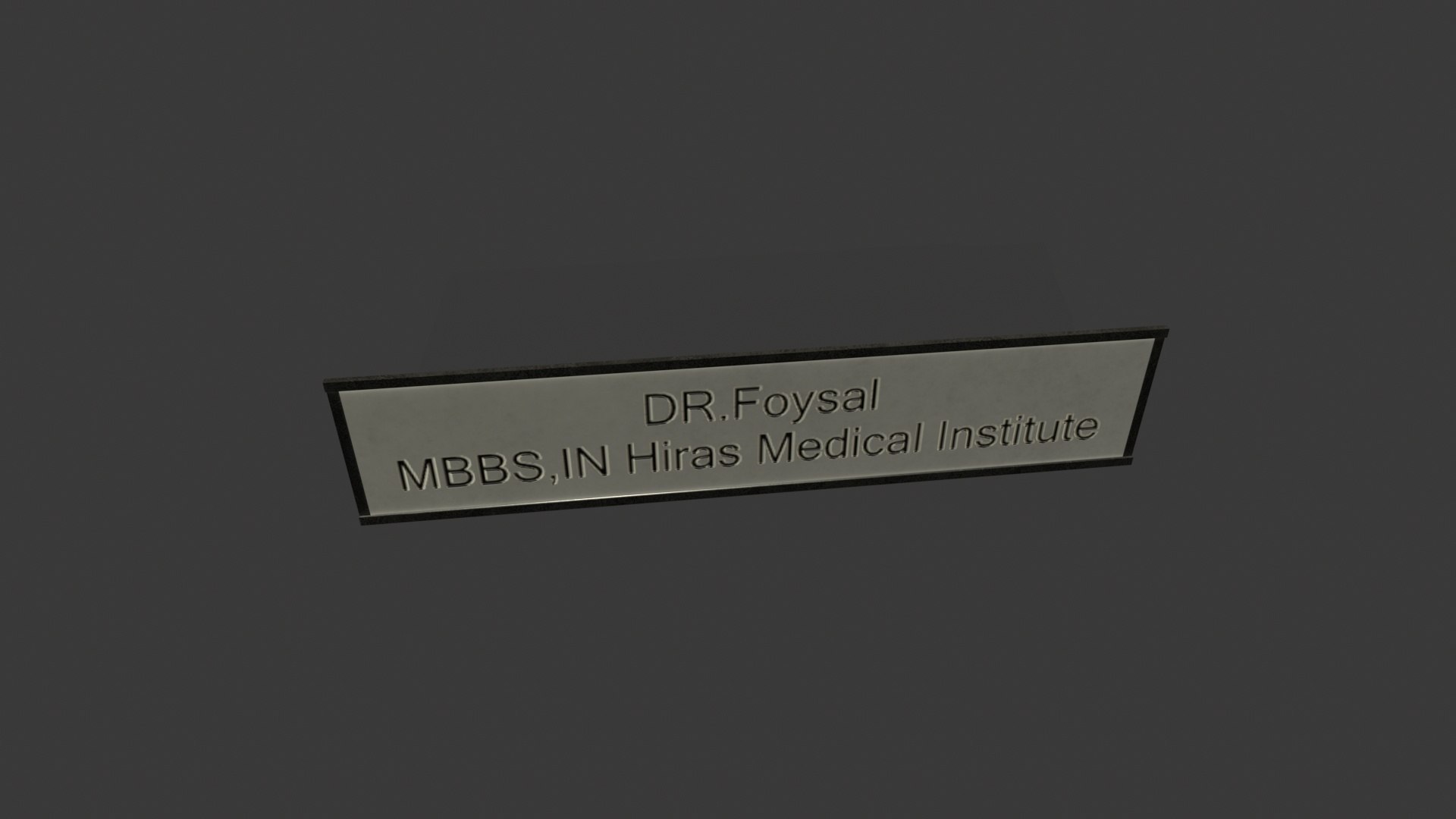 Name Plate - TurboSquid 2433505