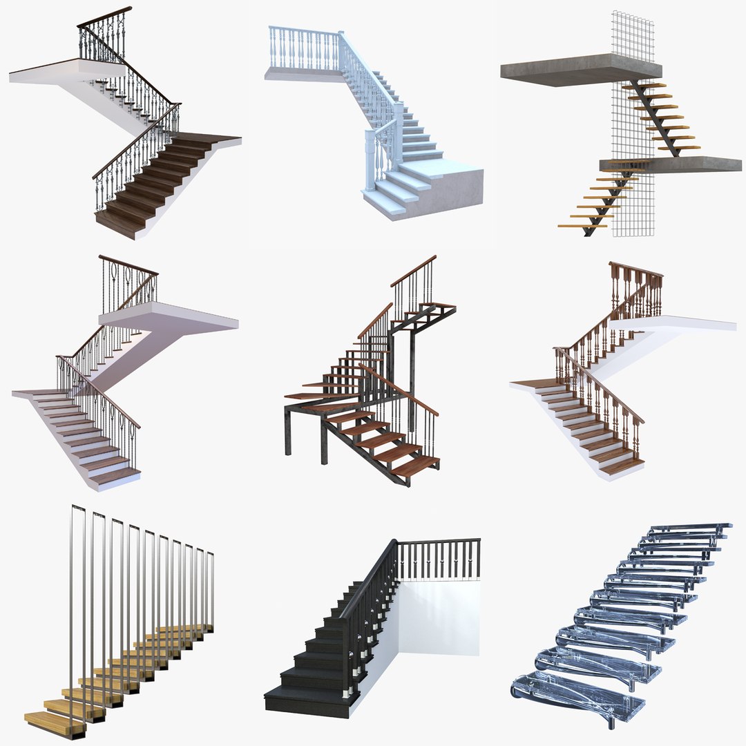 A set of stairs for interior visualizations 3D model - TurboSquid 2100174