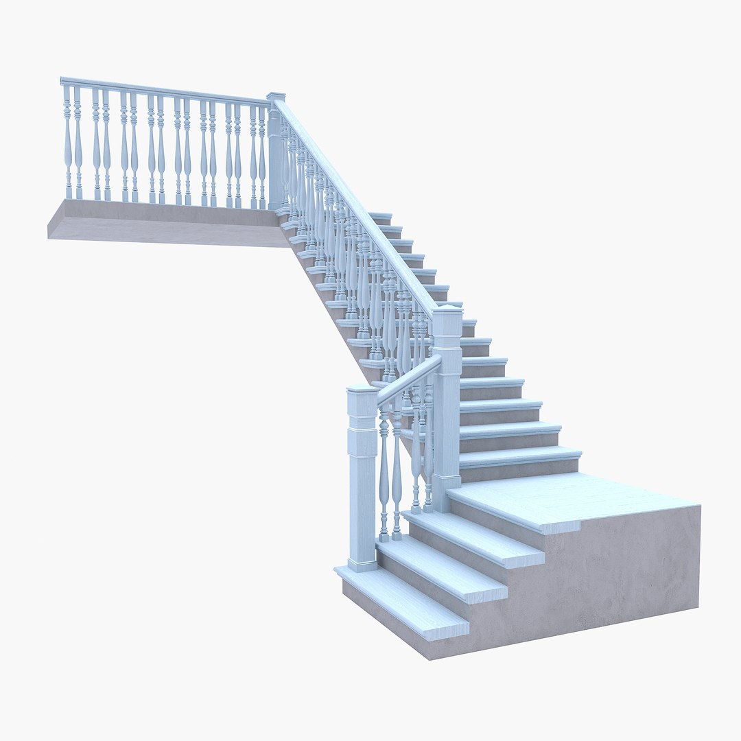 A Set Of Stairs For Interior Visualizations 3D Model - TurboSquid 2100174