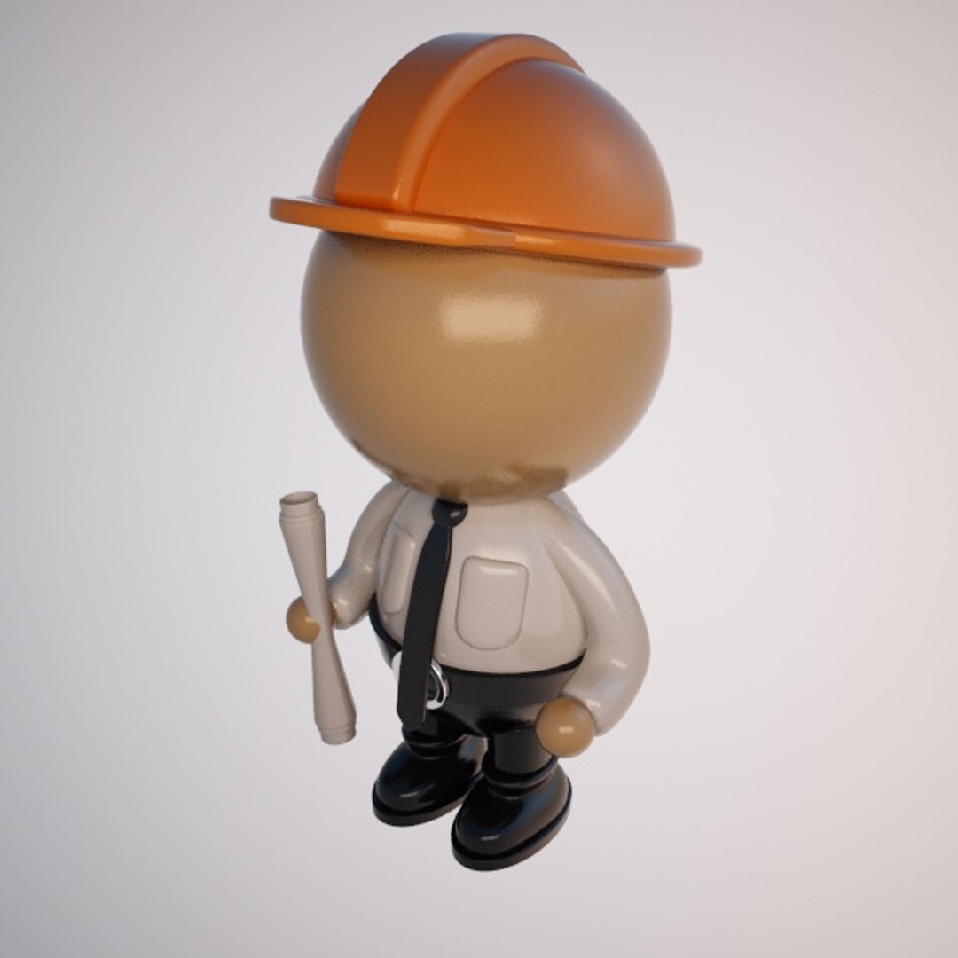 Max Engineer Character Cartoon