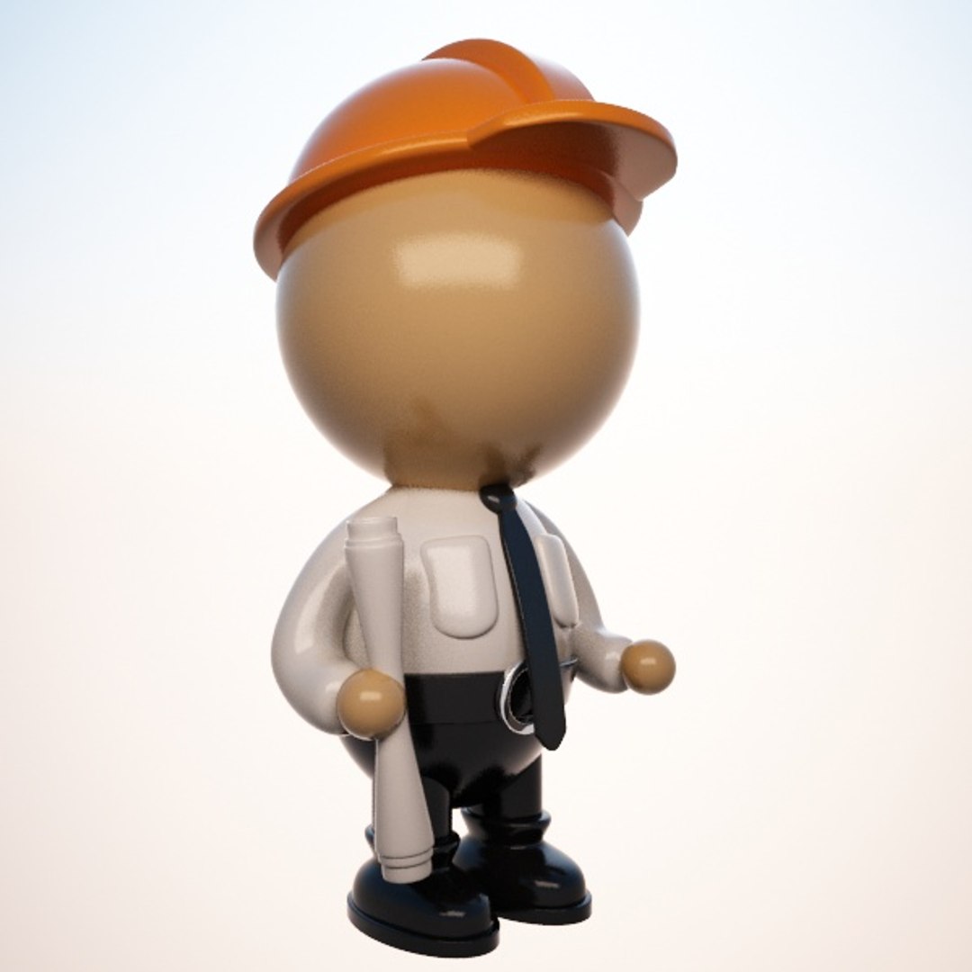 Max Engineer Character Cartoon