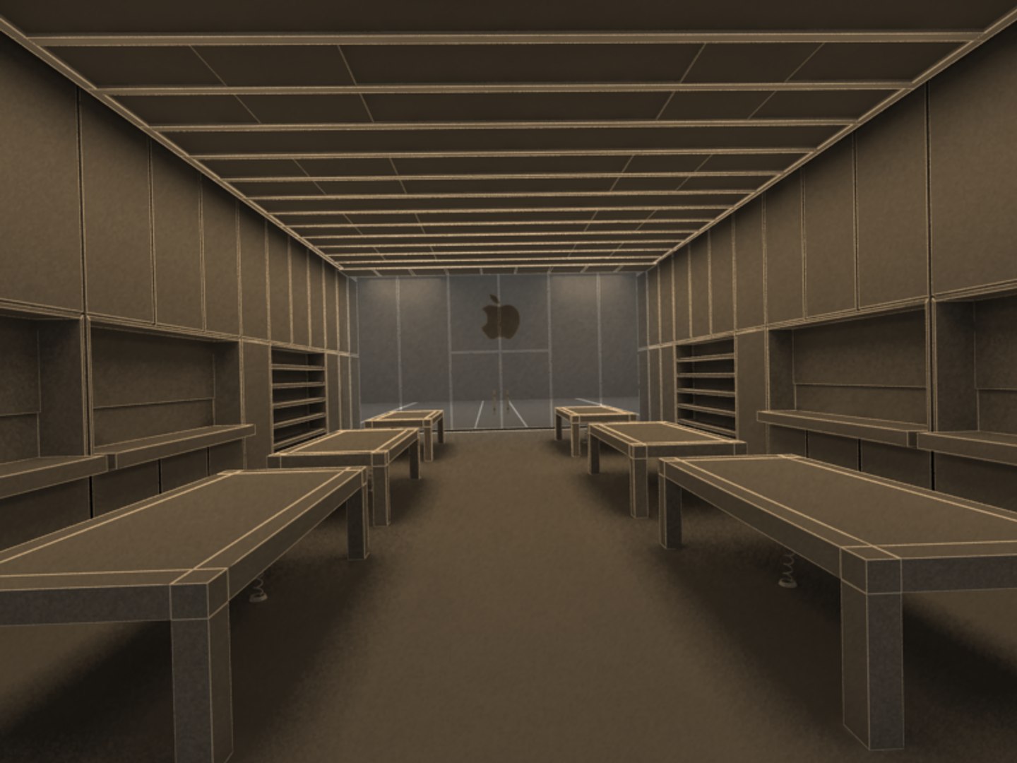 Apple Store 3d Model