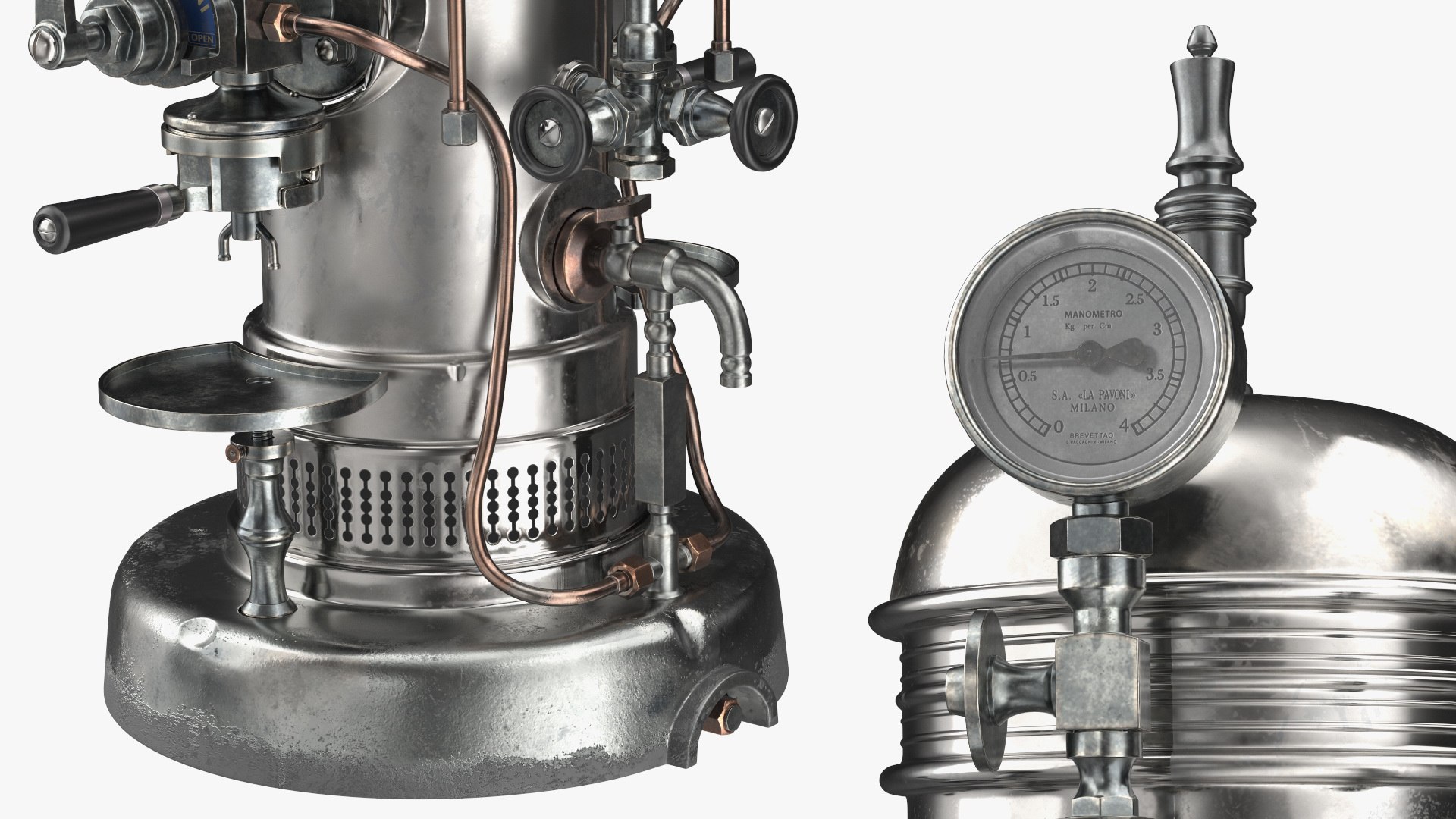 3D Model La Pavoni Vintage Espresso Machine - TurboSquid 2296447