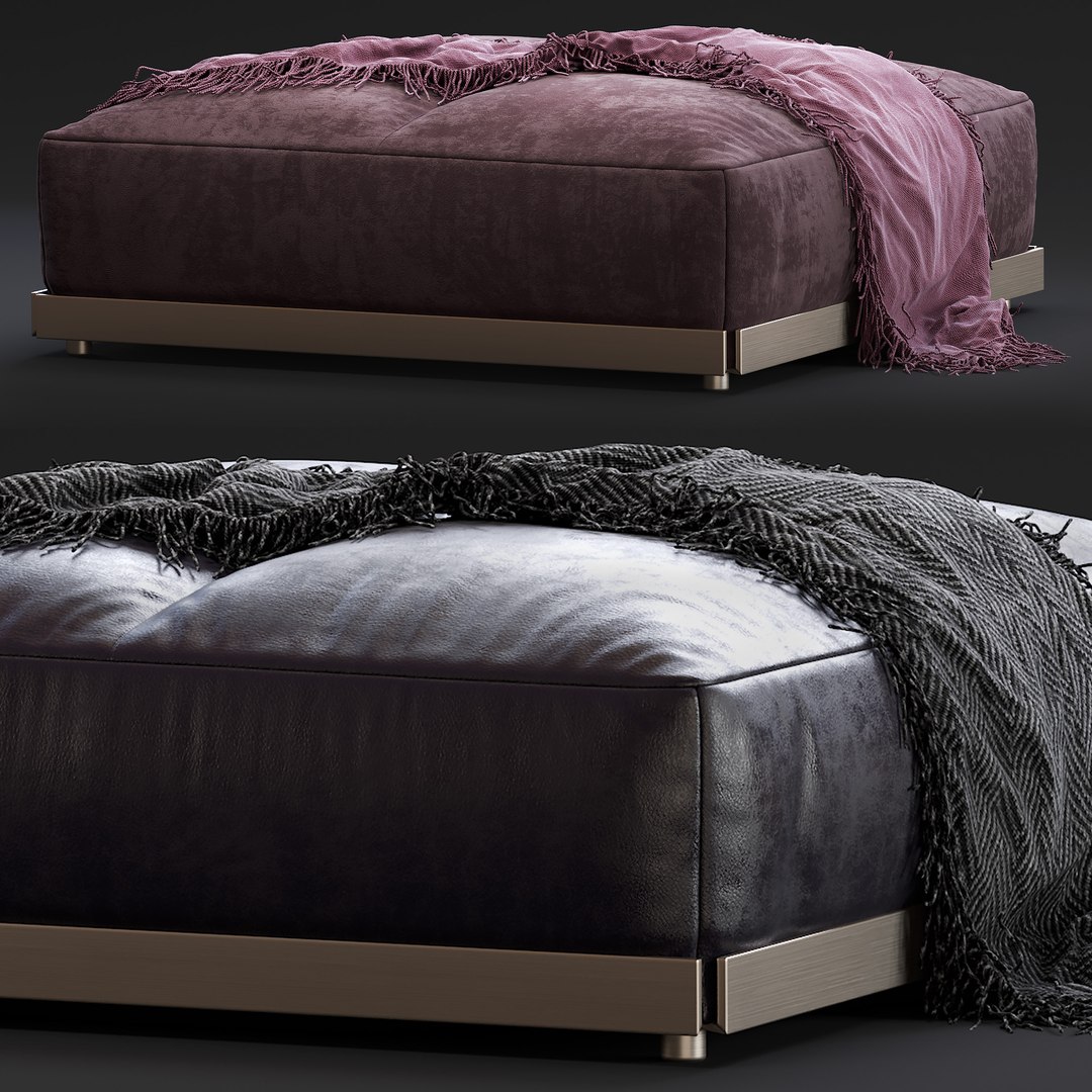 3D minotti pouf west ottoman model - TurboSquid 1564138
